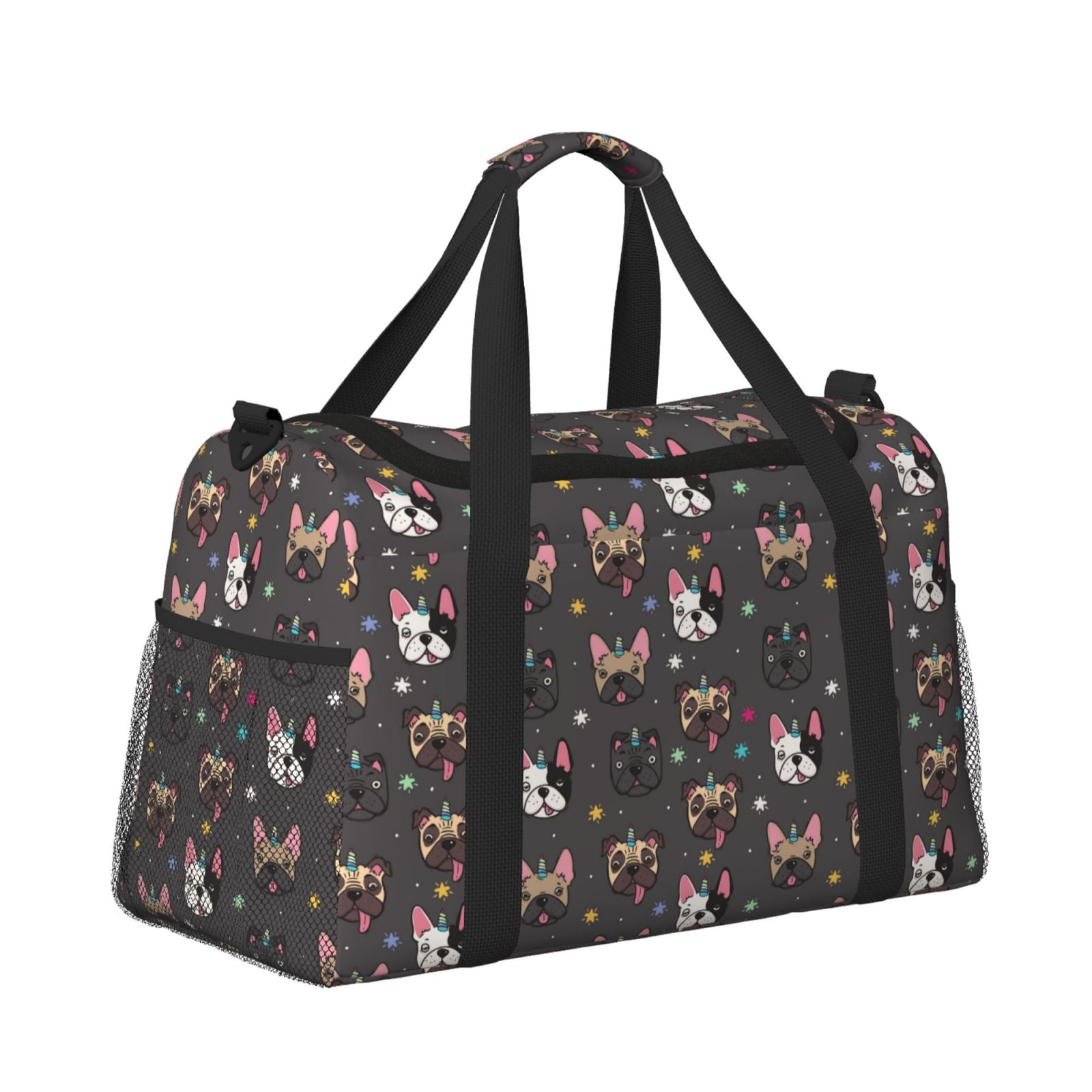 Horeoi French Bulldogs for Travel Duffle Bag with Adjustable Strap ...