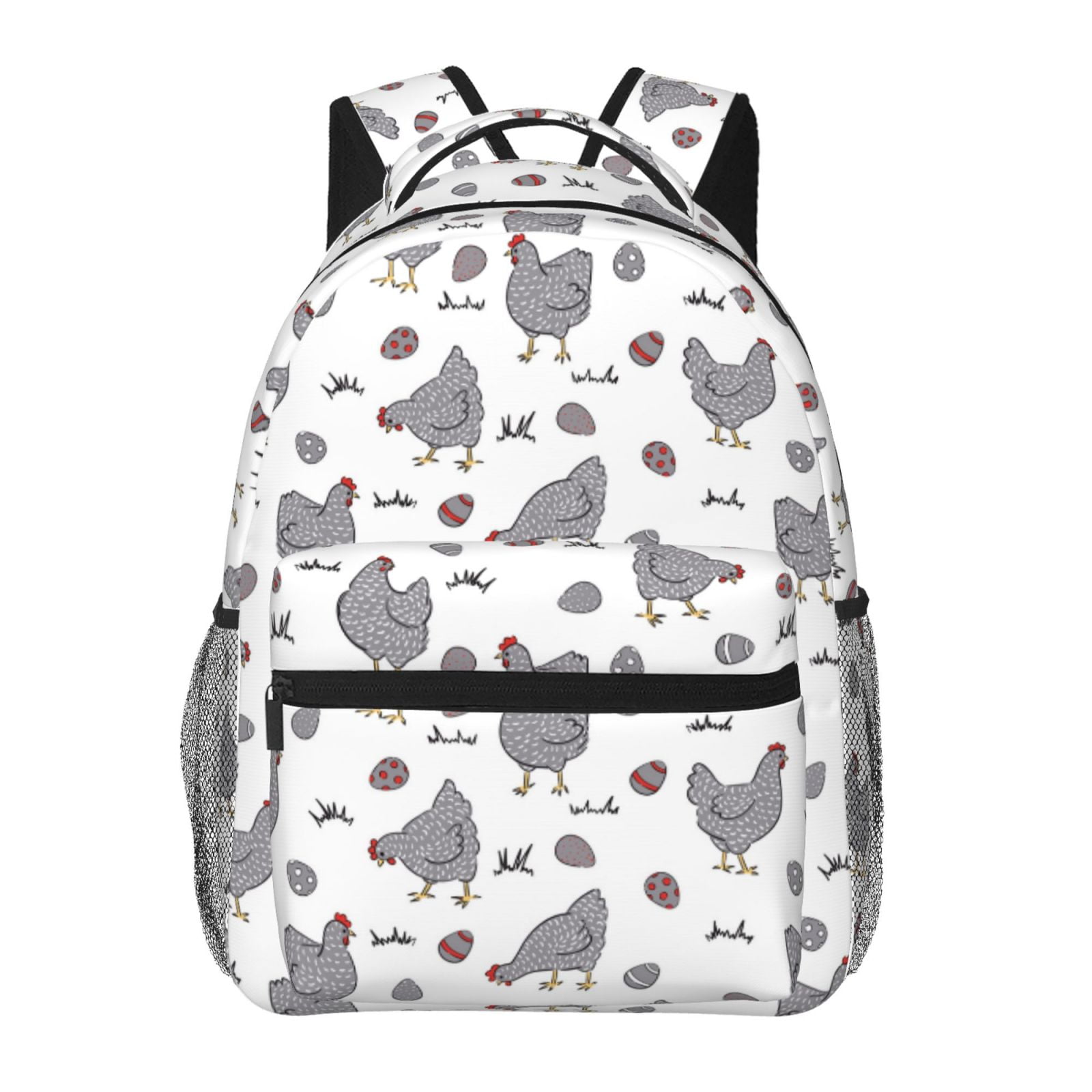 Horeoi Funny Chicken Print Eco-Friendly Lightweight Student Backpack ...