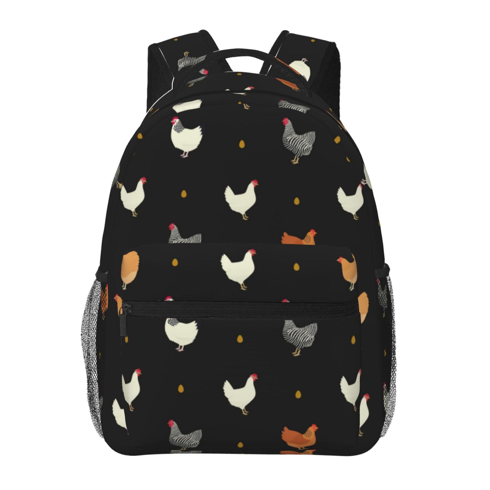 Horeoi Funny Chicken Print Eco-Friendly Lightweight Student Backpack ...