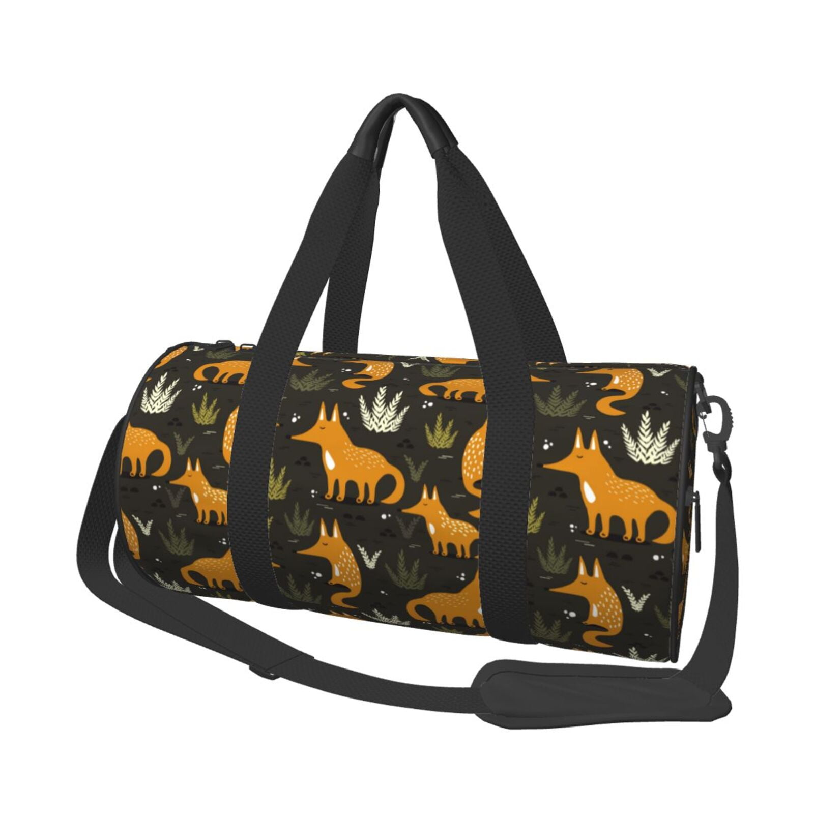 Horeoi Funny Fox by the Field Print Foldable Travel Duffle Bag with ...