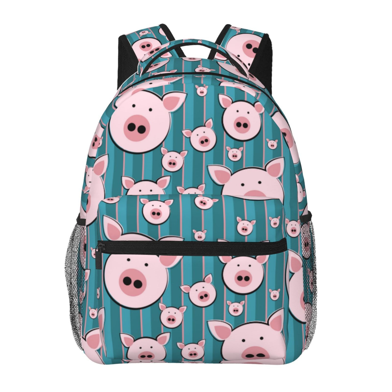 Horeoi Funny Pig Faces Print Eco-Friendly Lightweight Student Backpack ...