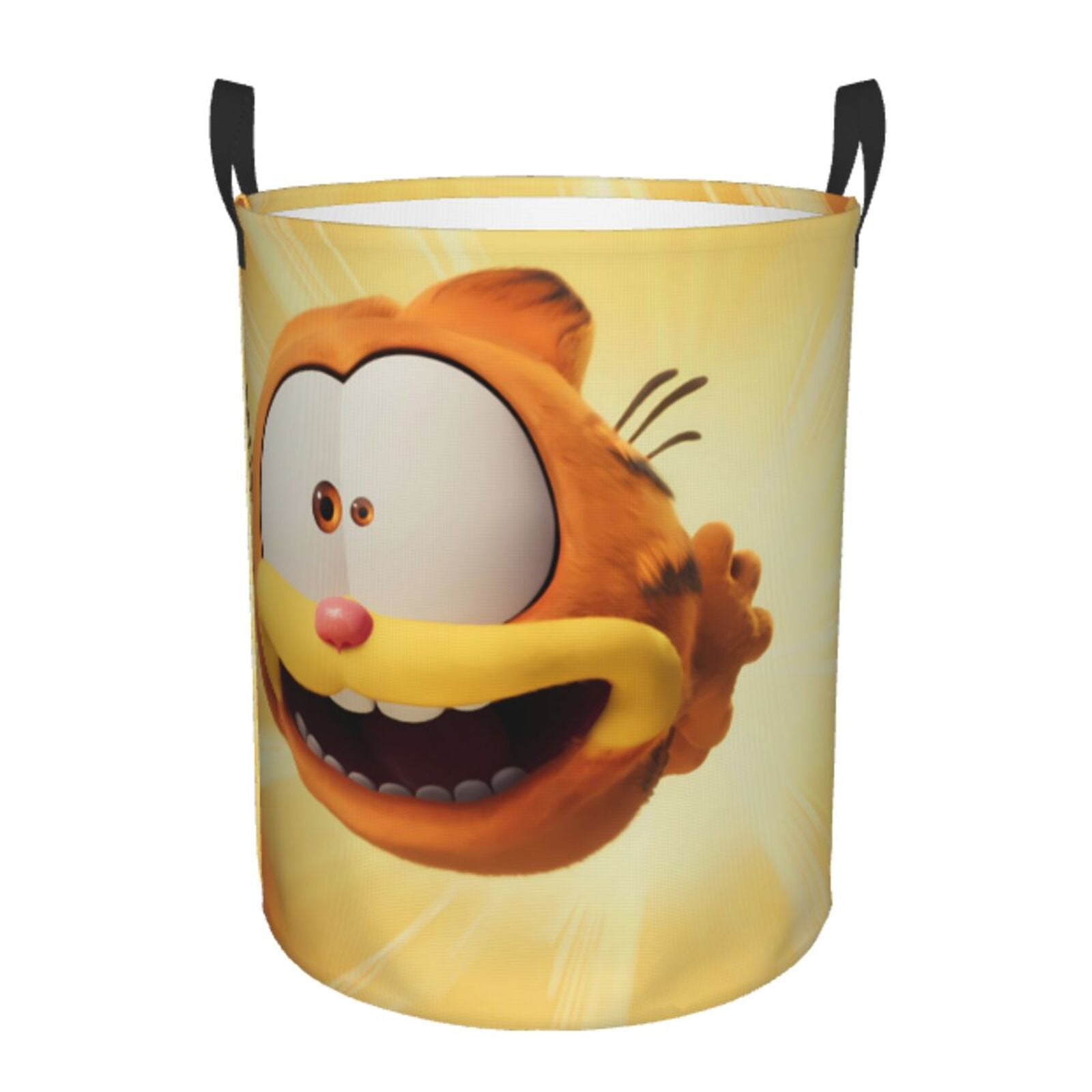 Horeoi Garfield Print Large Laundry Basket Waterproof Round Cotton ...
