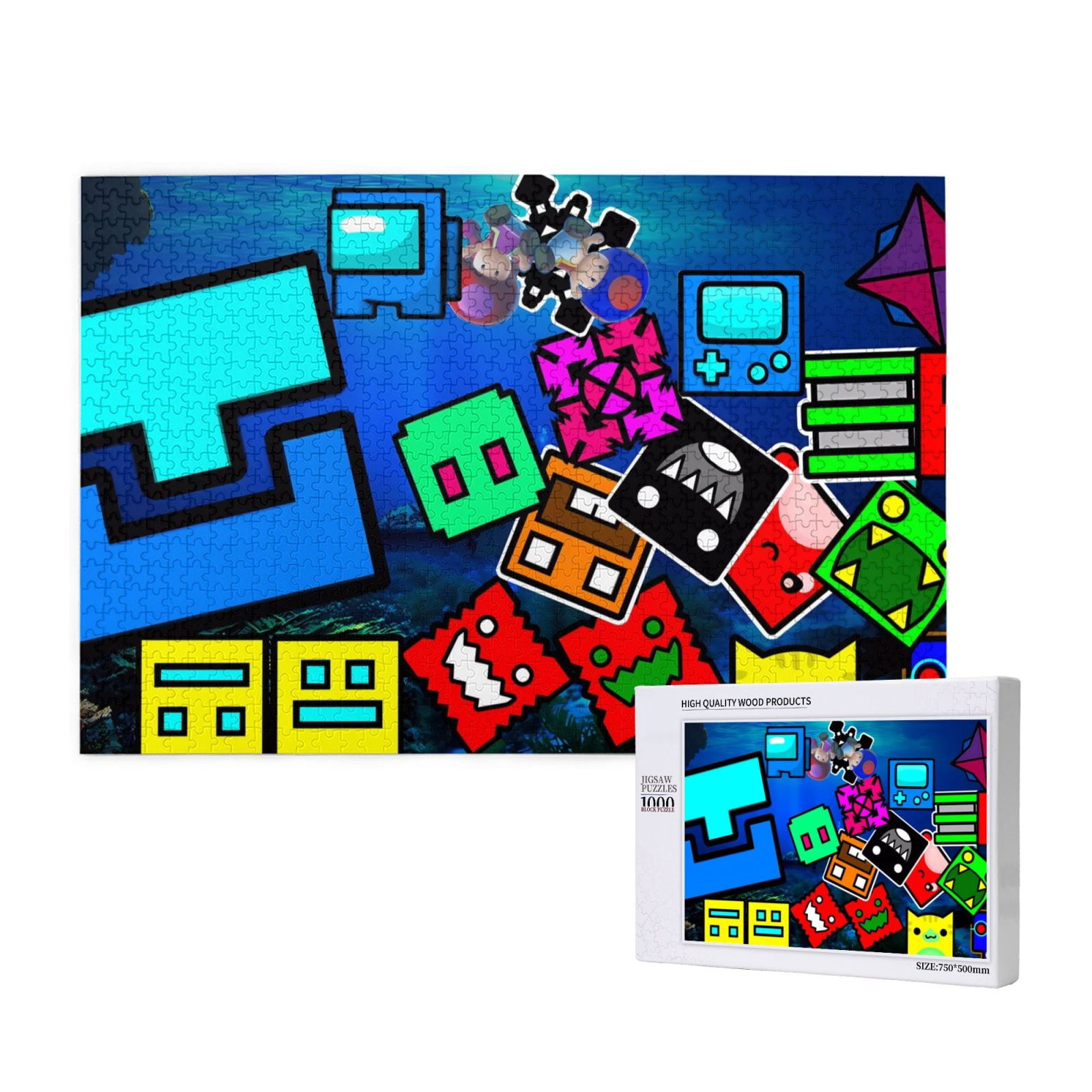 Horeoi Geometry Dash Print 1000 Piece Picture Puzzle, Enlightenment ...