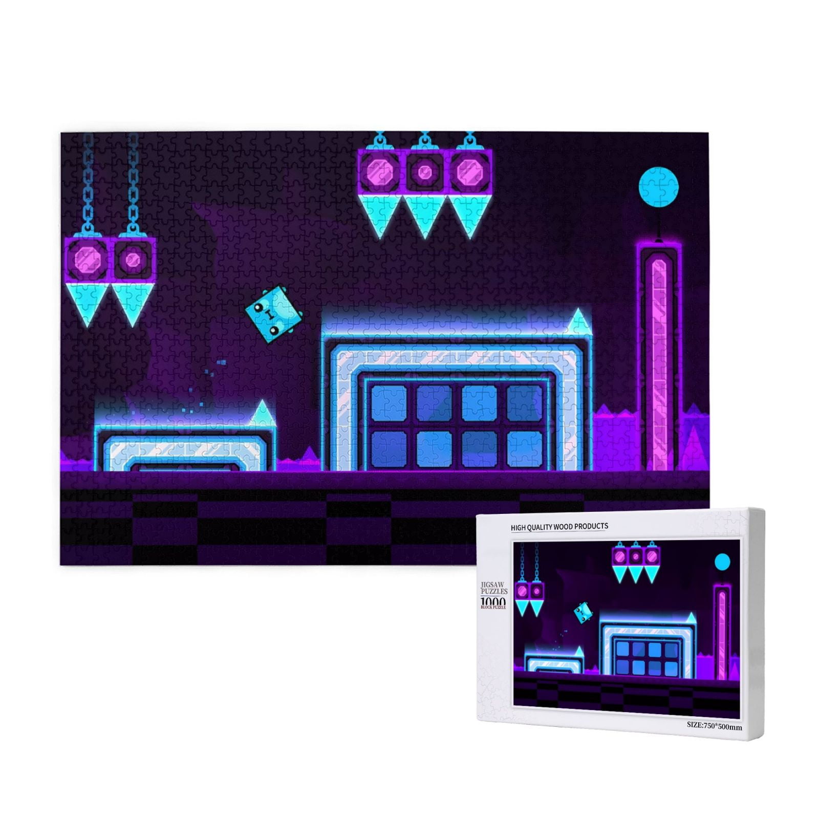 Horeoi Geometry Dash Print 1000 Piece Picture Puzzle, Enlightenment ...