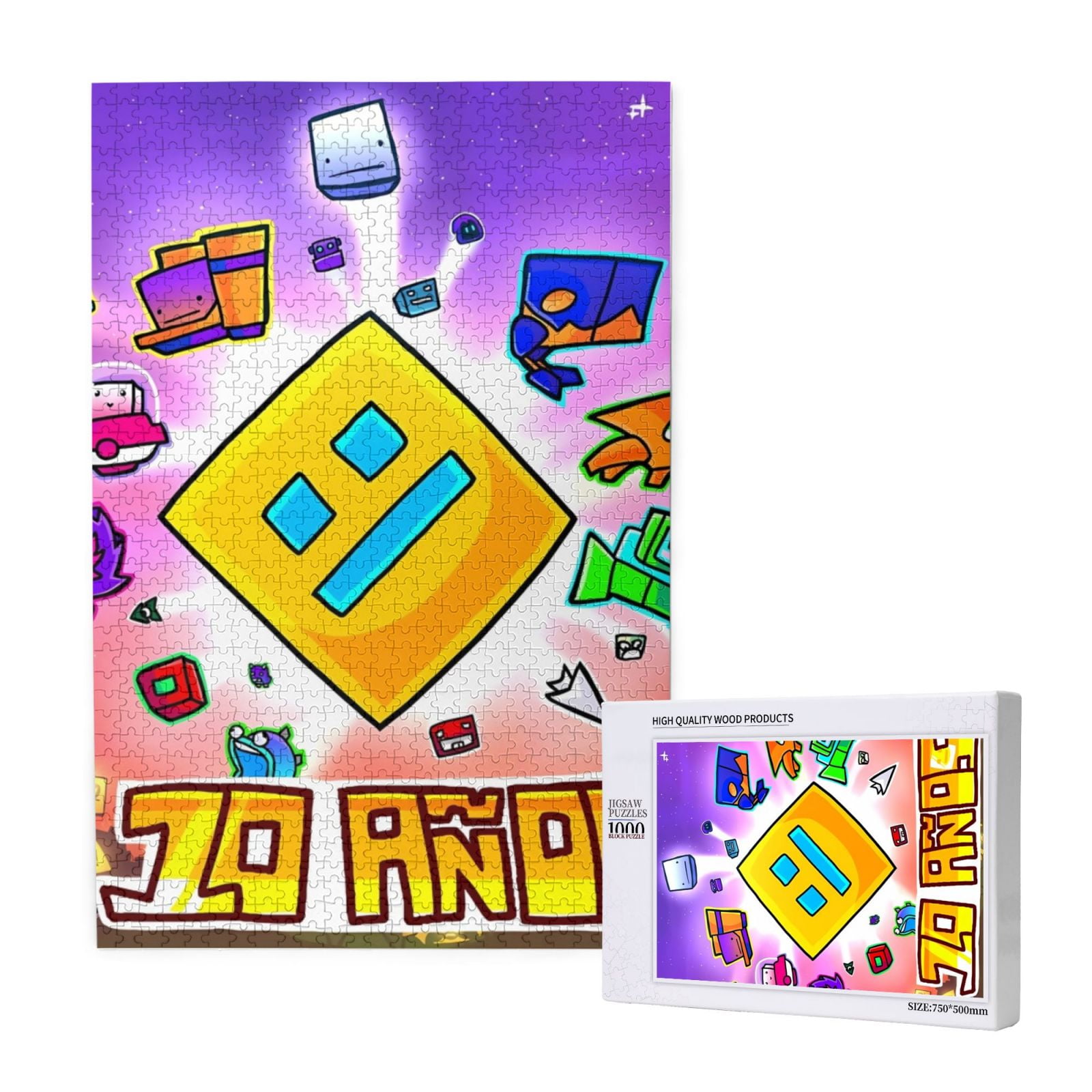 Horeoi Geometry Dash Print 1000 Piece Picture Puzzle, Enlightenment ...