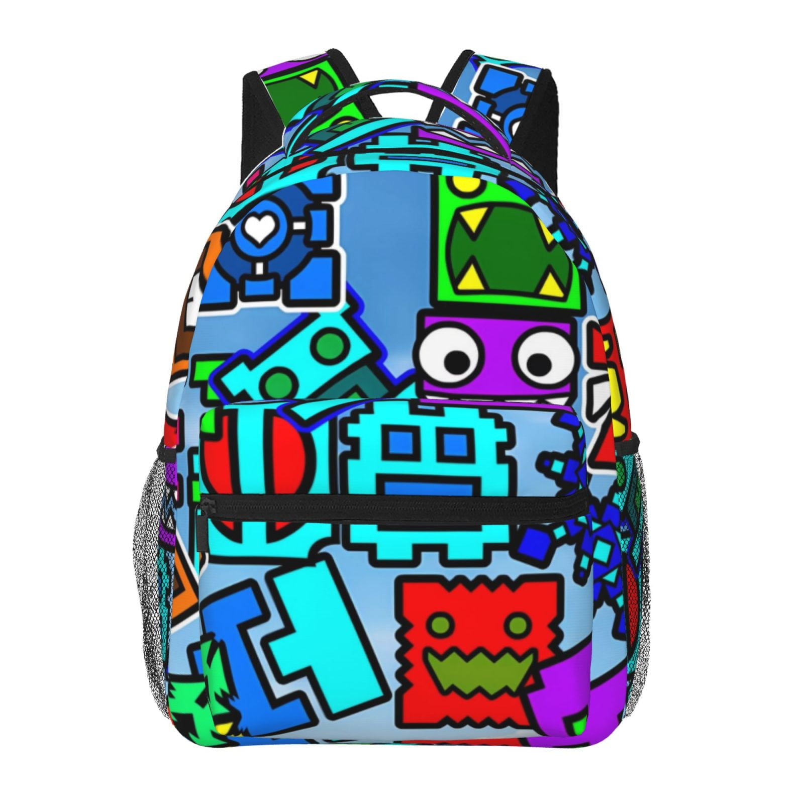 Horeoi Geometry Dash Print Casual Backpack Lightweight Eco-Friendly ...