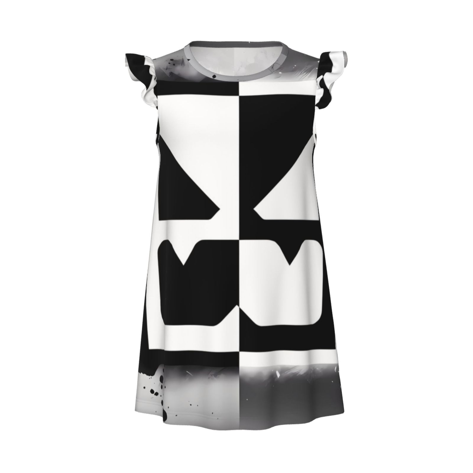 Horeoi Geometry Dash Print Girls Princess Nightgowns Flutter Sleeves ...