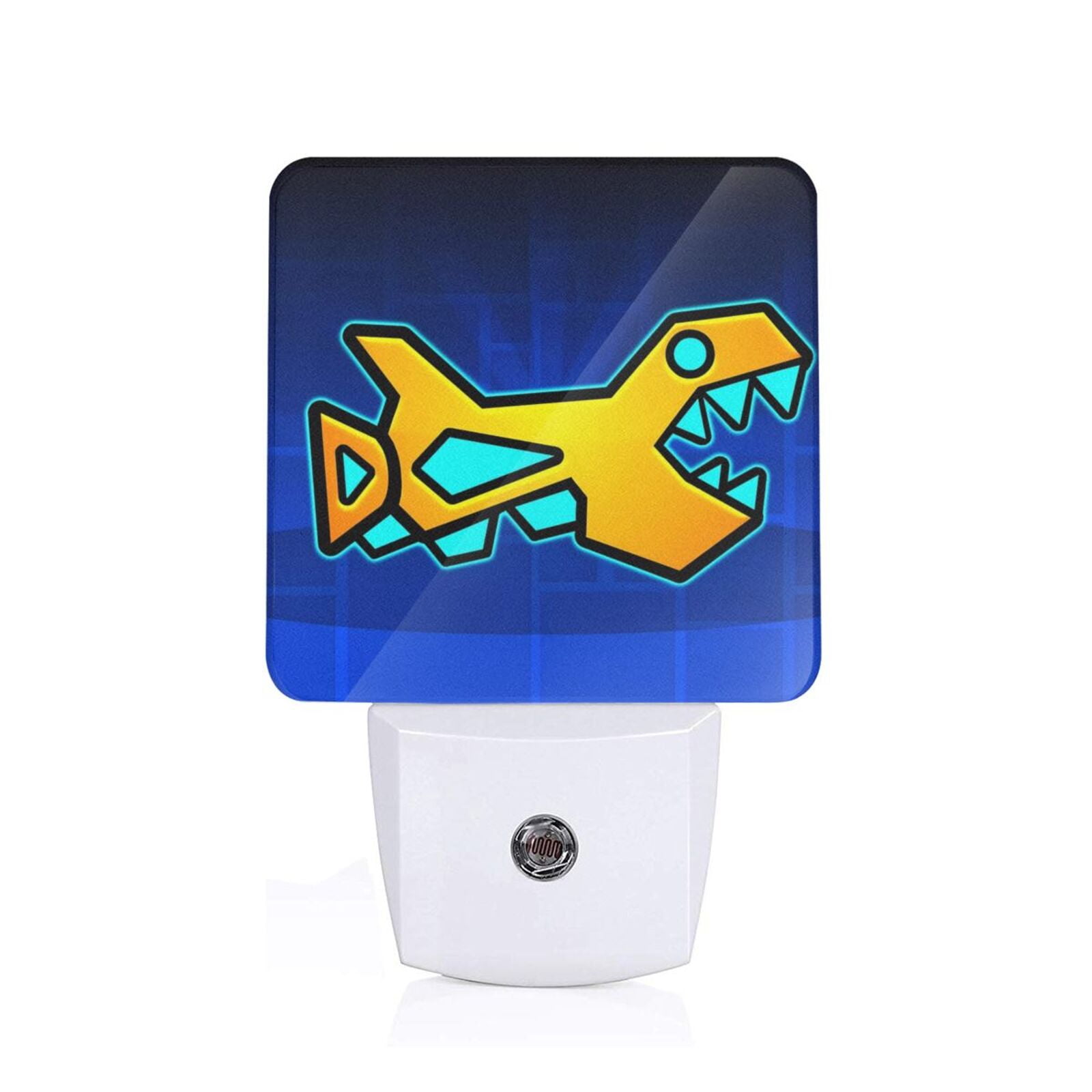 Horeoi Geometry Dash Print Plug-in LED Night Light Auto Dusk to Dawn ...