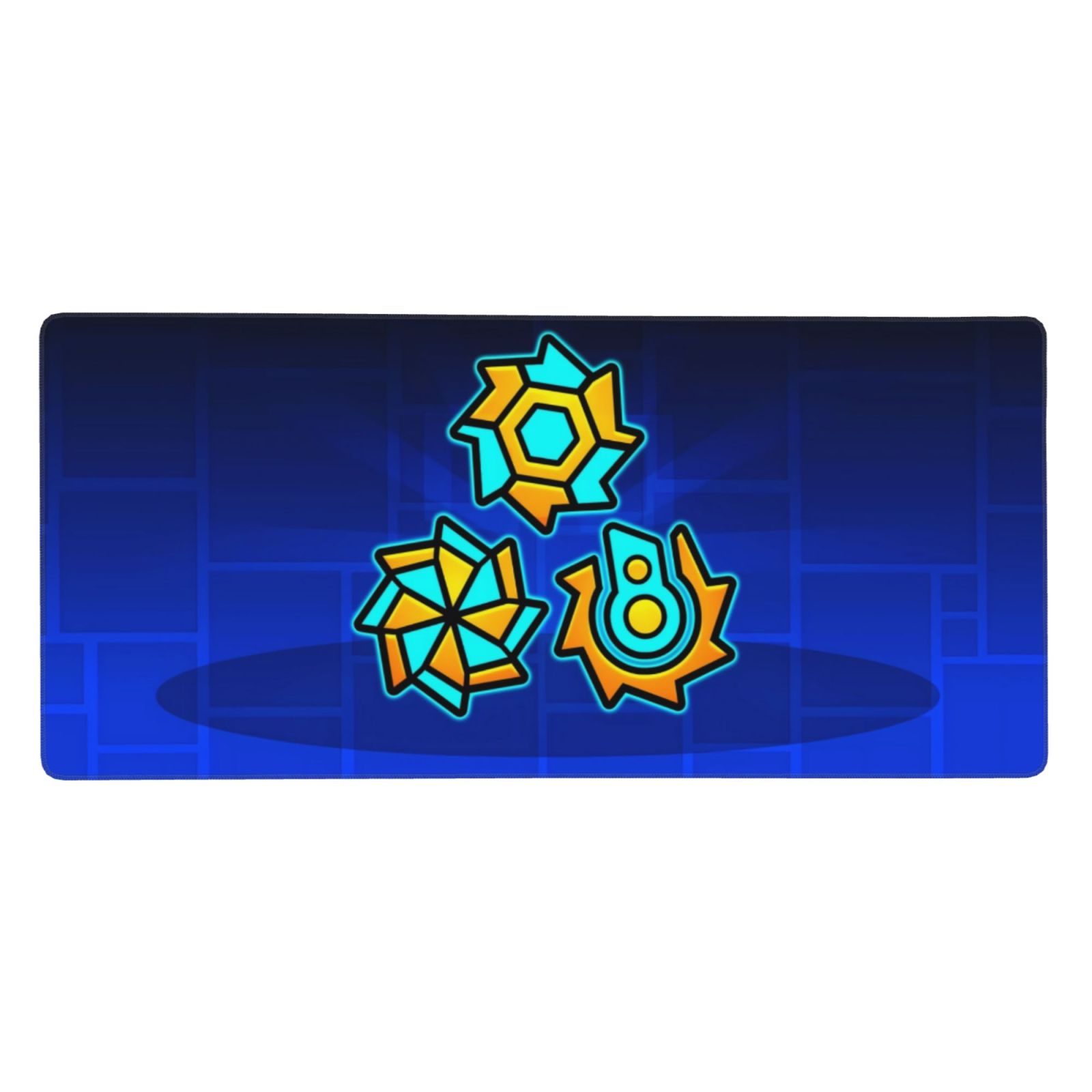 Horeoi Geometry Dash Print Rubber Keyboard Pad Mouse 16x35.5in Wireless ...