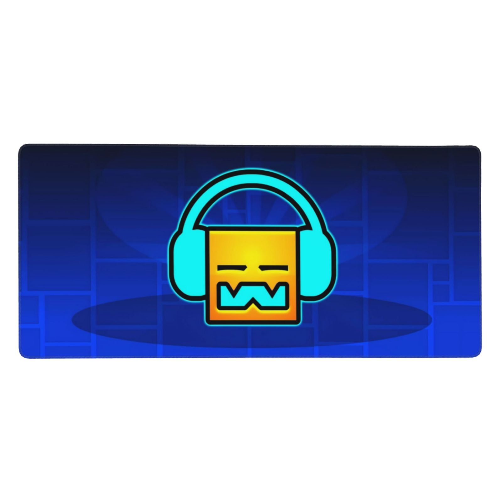 Horeoi Geometry Dash Print Rubber Keyboard Pad Mouse 16x35.5in Wireless ...