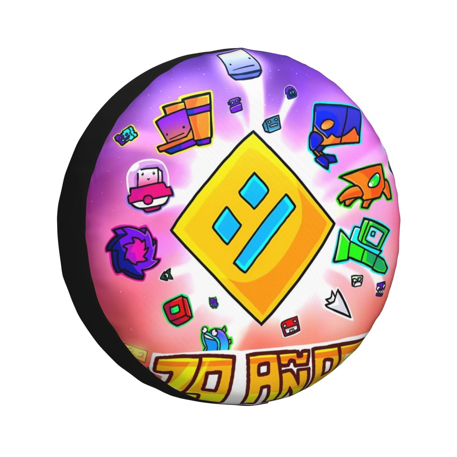 Horeoi Geometry Dash Print Tire Cover Waterproof Leather Wheel Cover ...