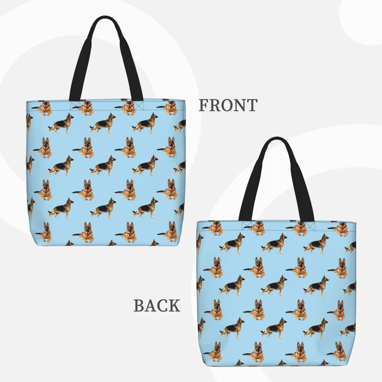 Horeoi German Shepherd Dog for Reinforced Shoulder Tote Bag Scratch ...