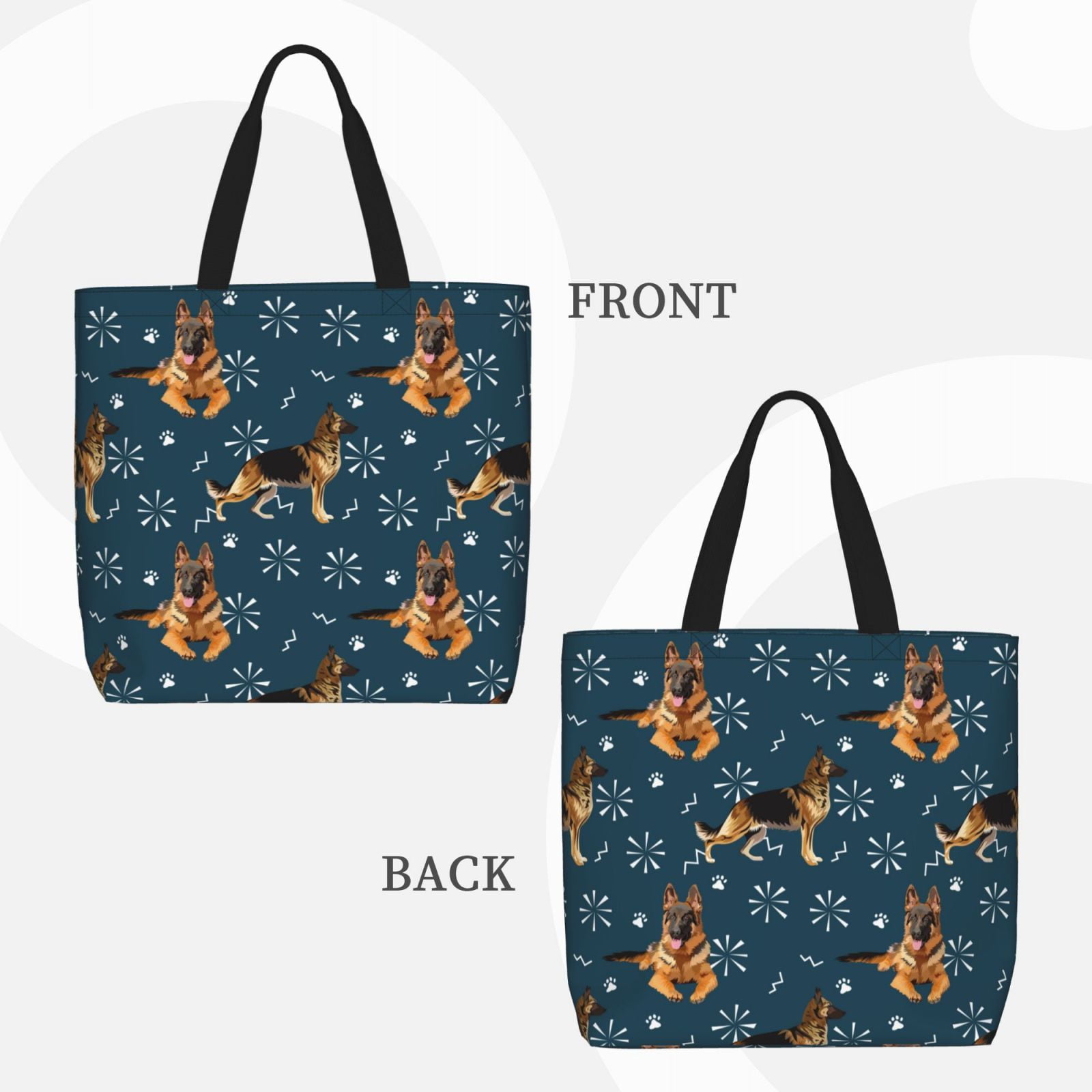 Horeoi German Shepherd Dog for Reinforced Shoulder Tote Bag Scratch ...