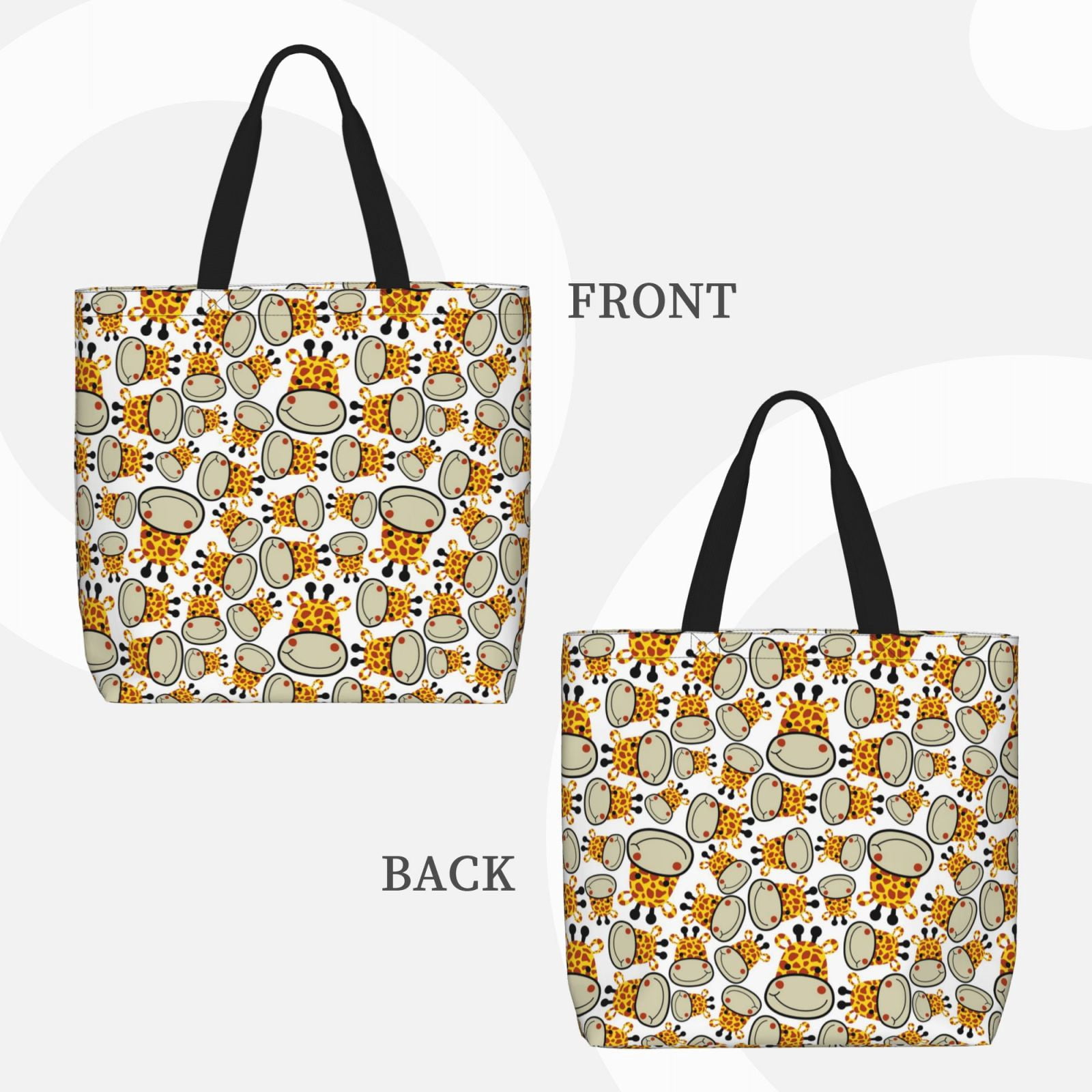 Horeoi Giraffes Head for Reinforced Shoulder Tote Bag Scratch-Proof ...