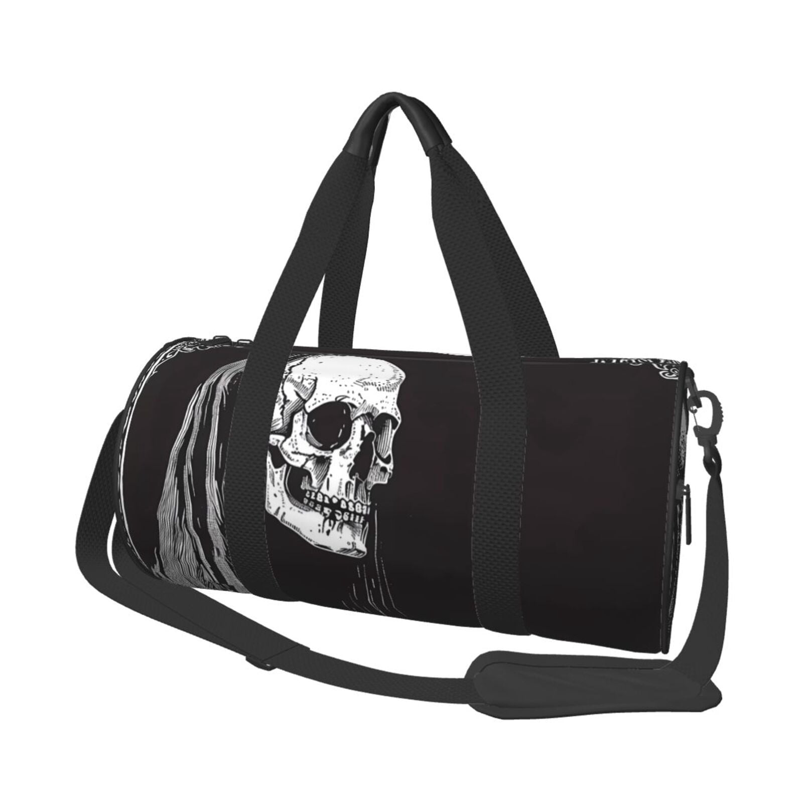 Horeoi Gothic Skull Drape Print Foldable Travel Duffle Bag with ...