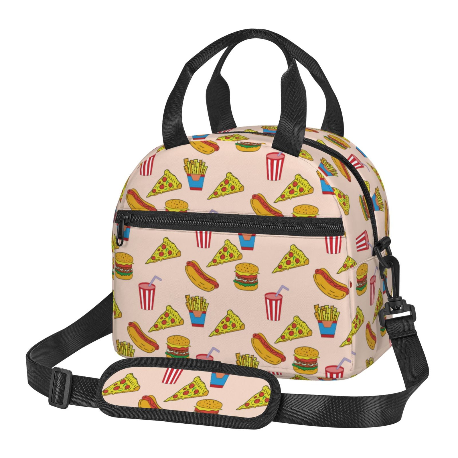 Horeoi Hamburger Pizza Coke for Insulated Lunch Bag with Adjustable ...