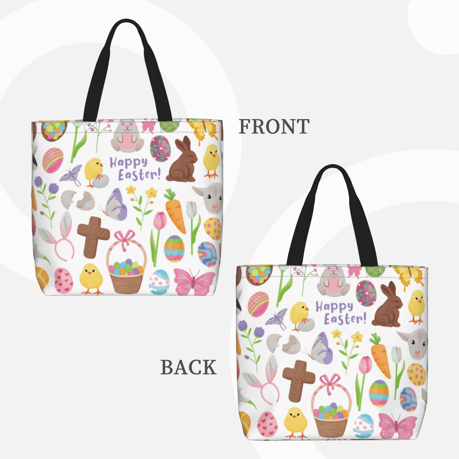 Horeoi Happy Easter1 for Reinforced Shoulder Tote Bag Scratch-Proof ...