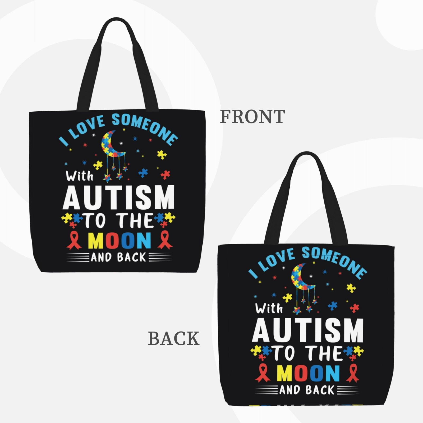 Horeoi I Love With Autism To The Moon And Back for Reinforced Shoulder ...