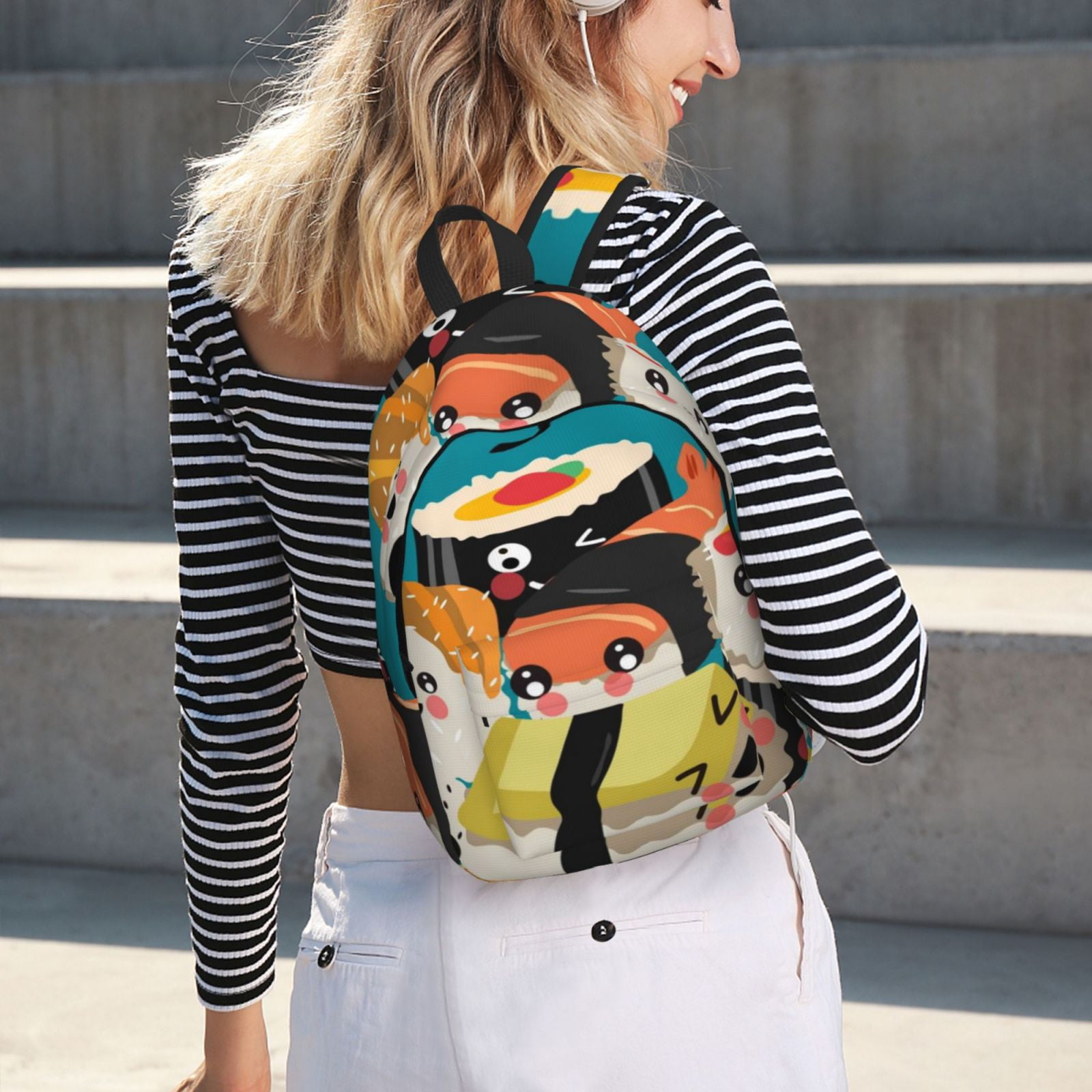 Horeoi I Love Sushi for Canvas Backpack for School Outdoor Travel Use ...