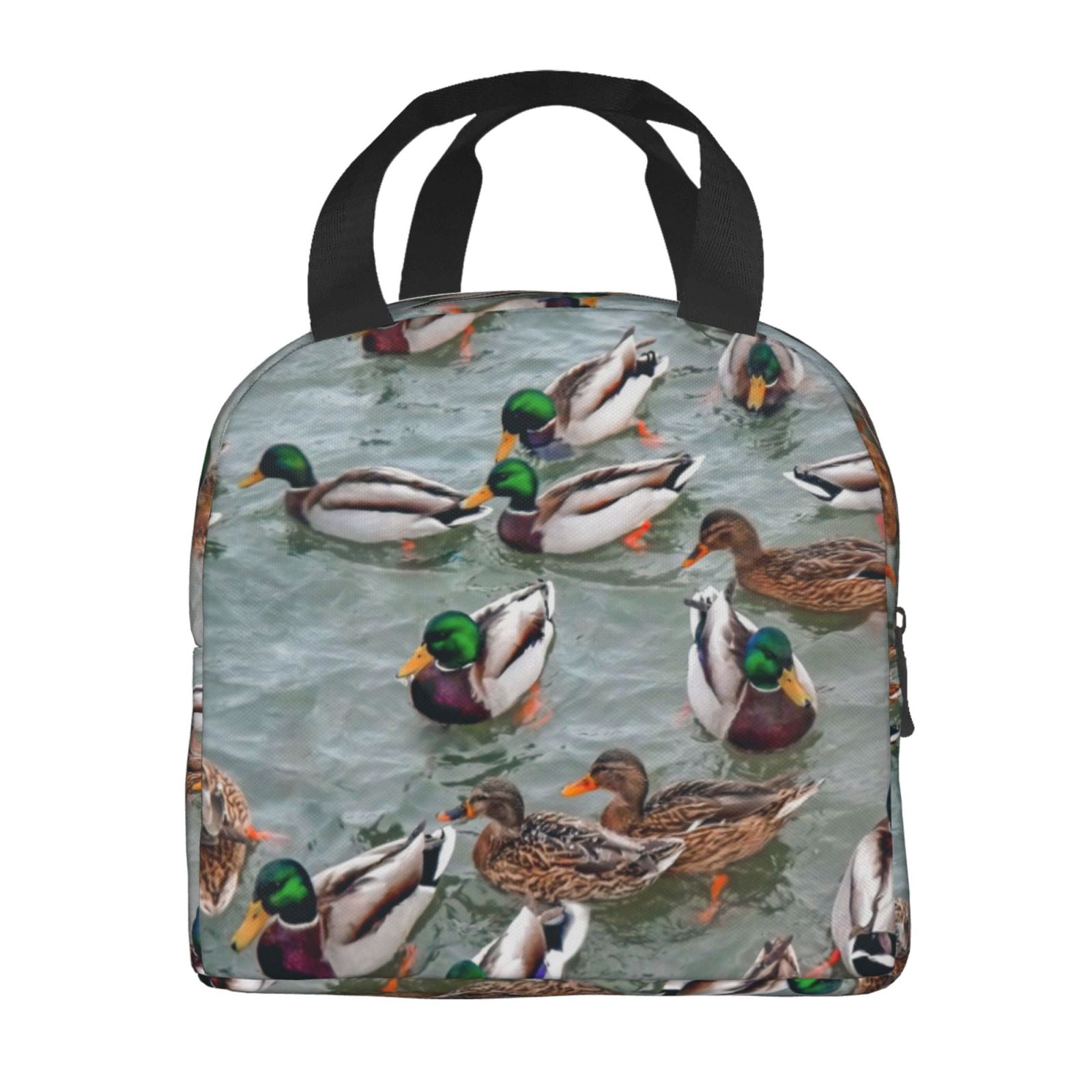 Horeoi Mallard Ducks Swimming Pattern Lunch Bag for Work Picnic Travel ...