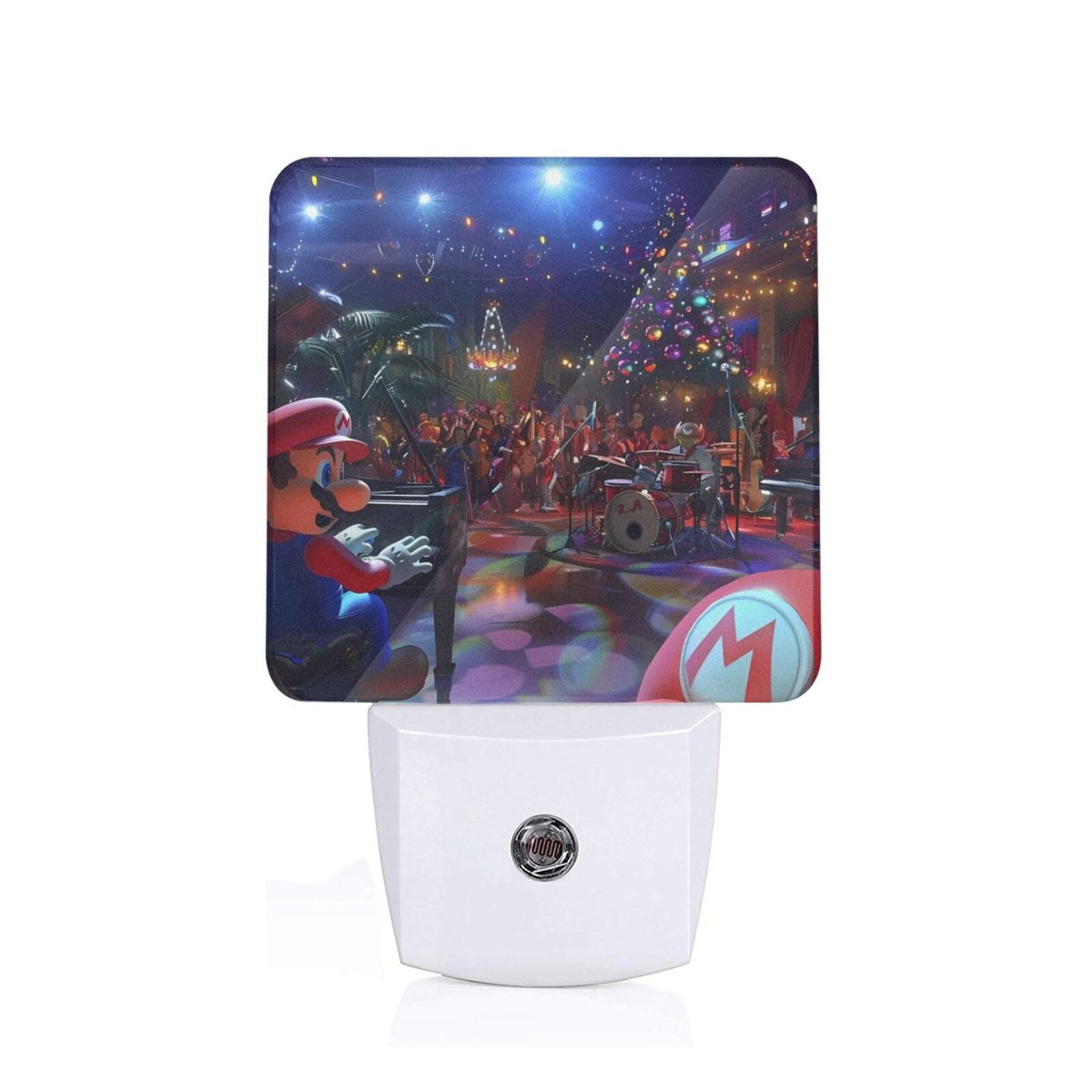 Horeoi Mario Print Plug-in LED Night Light Auto Dusk to Dawn Sensor ...