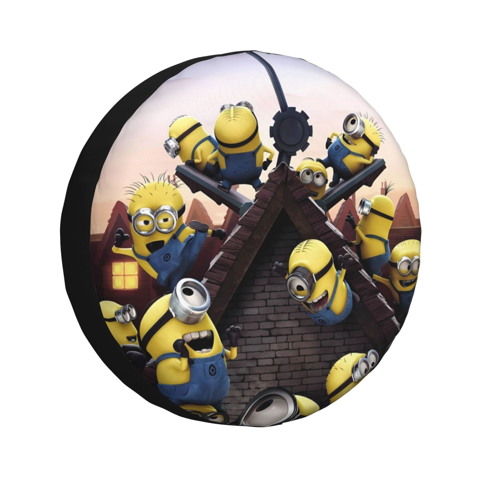 Horeoi Minions Print Tire Cover Waterproof Leather Wheel Cover, Camper ...