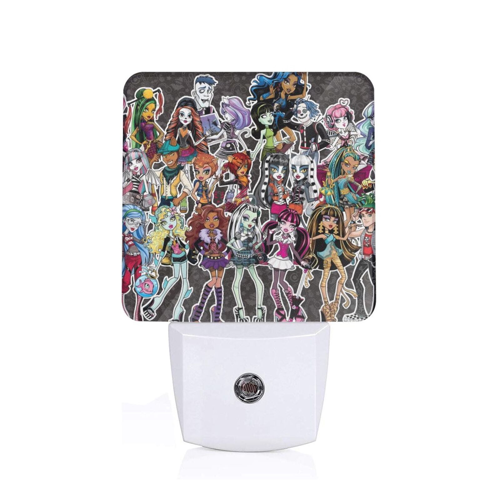 Horeoi Monster High Print Plug-in LED Night Light Auto Dusk to Dawn ...