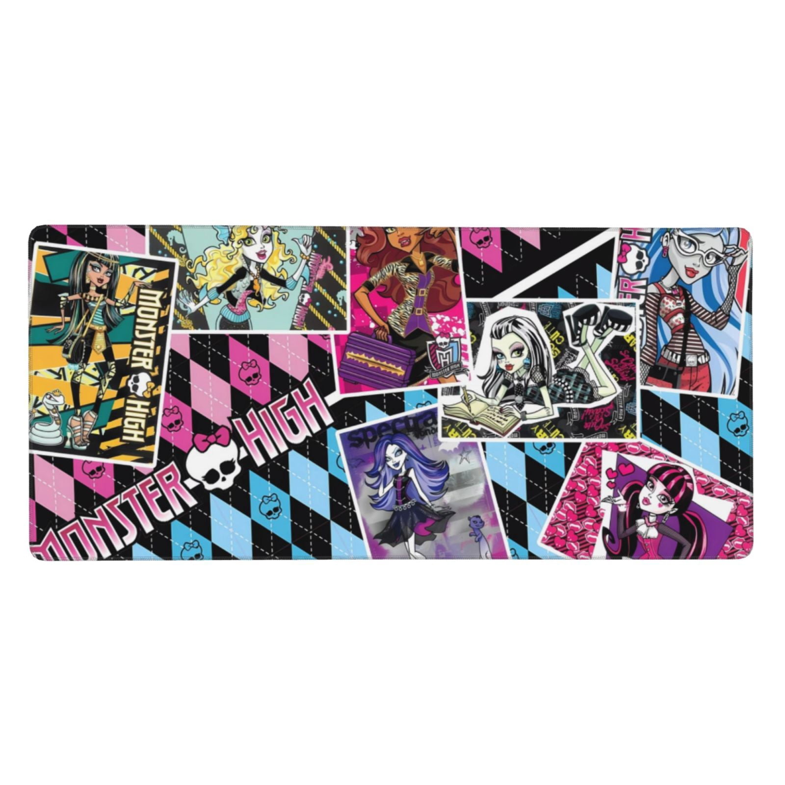 Horeoi Monster High Print Rubber Keyboard Pad Mouse 16x35 5in Wireless Mouse Pad Gaming Mouse