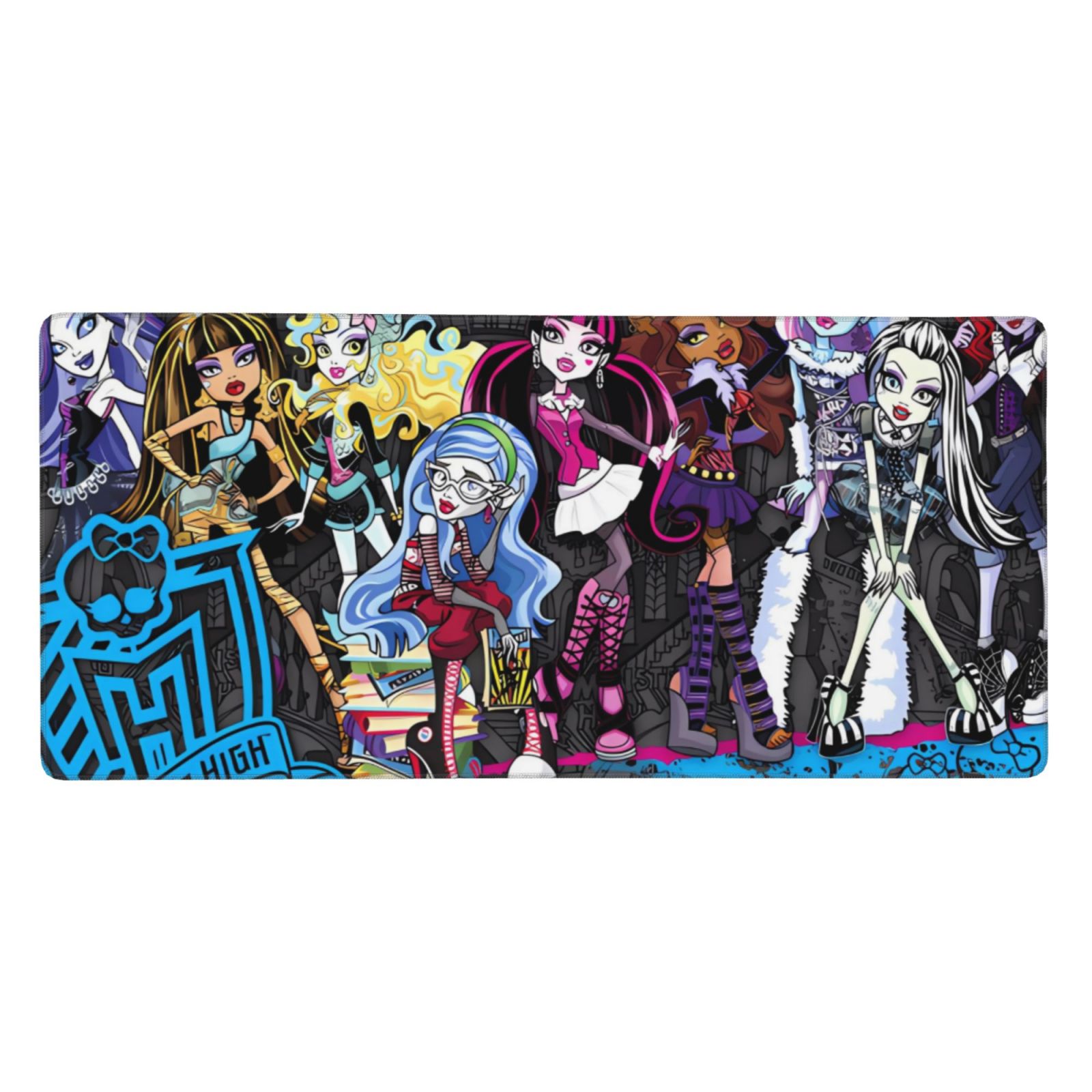 Horeoi Monster High Print Rubber Keyboard Pad Mouse 16x35.5in Wireless ...