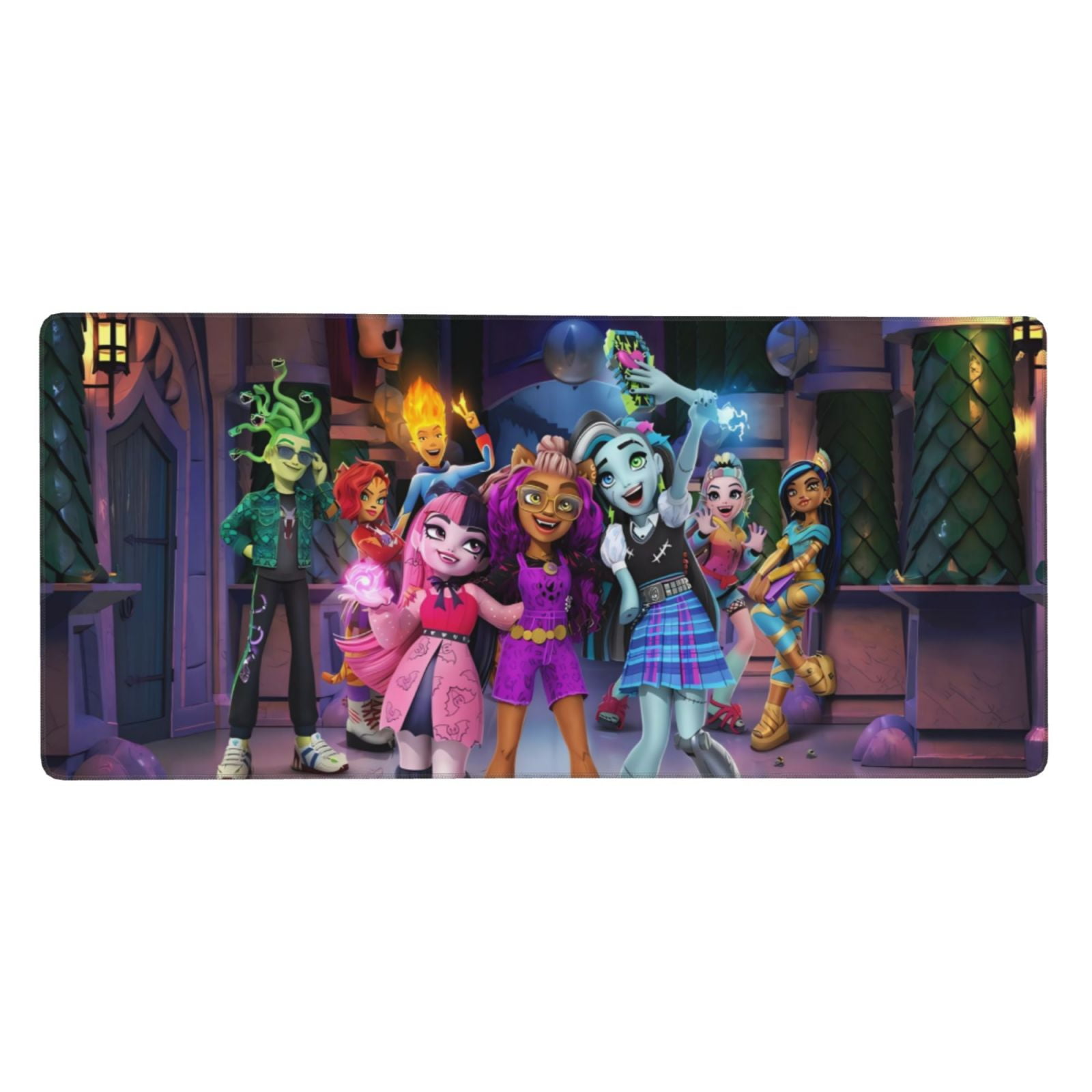 Horeoi Monster High Print Rubber Keyboard Pad Mouse 16x35.5in Wireless ...