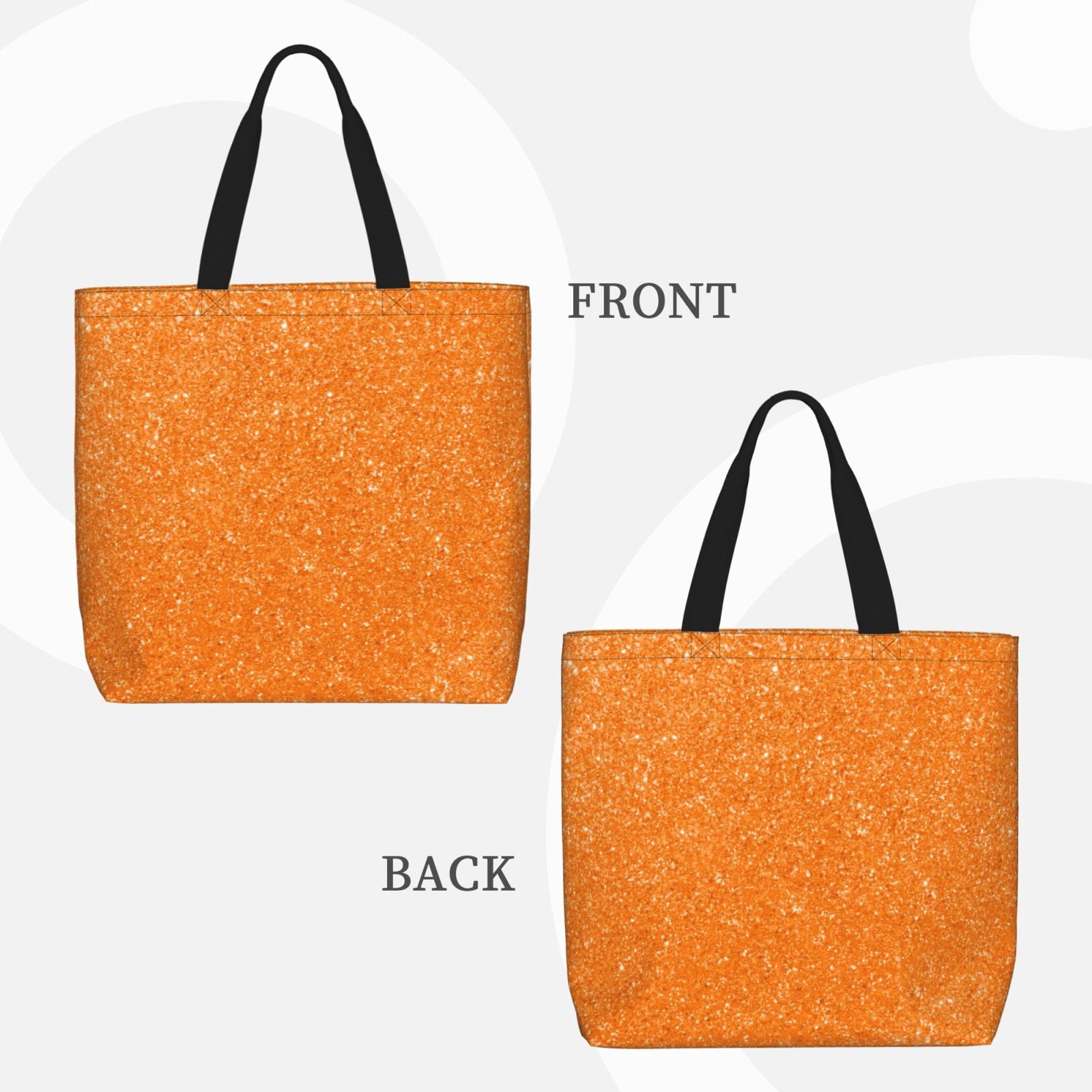 Horeoi Orange Glitter2 for Reinforced Shoulder Tote Bag Scratch-Proof ...