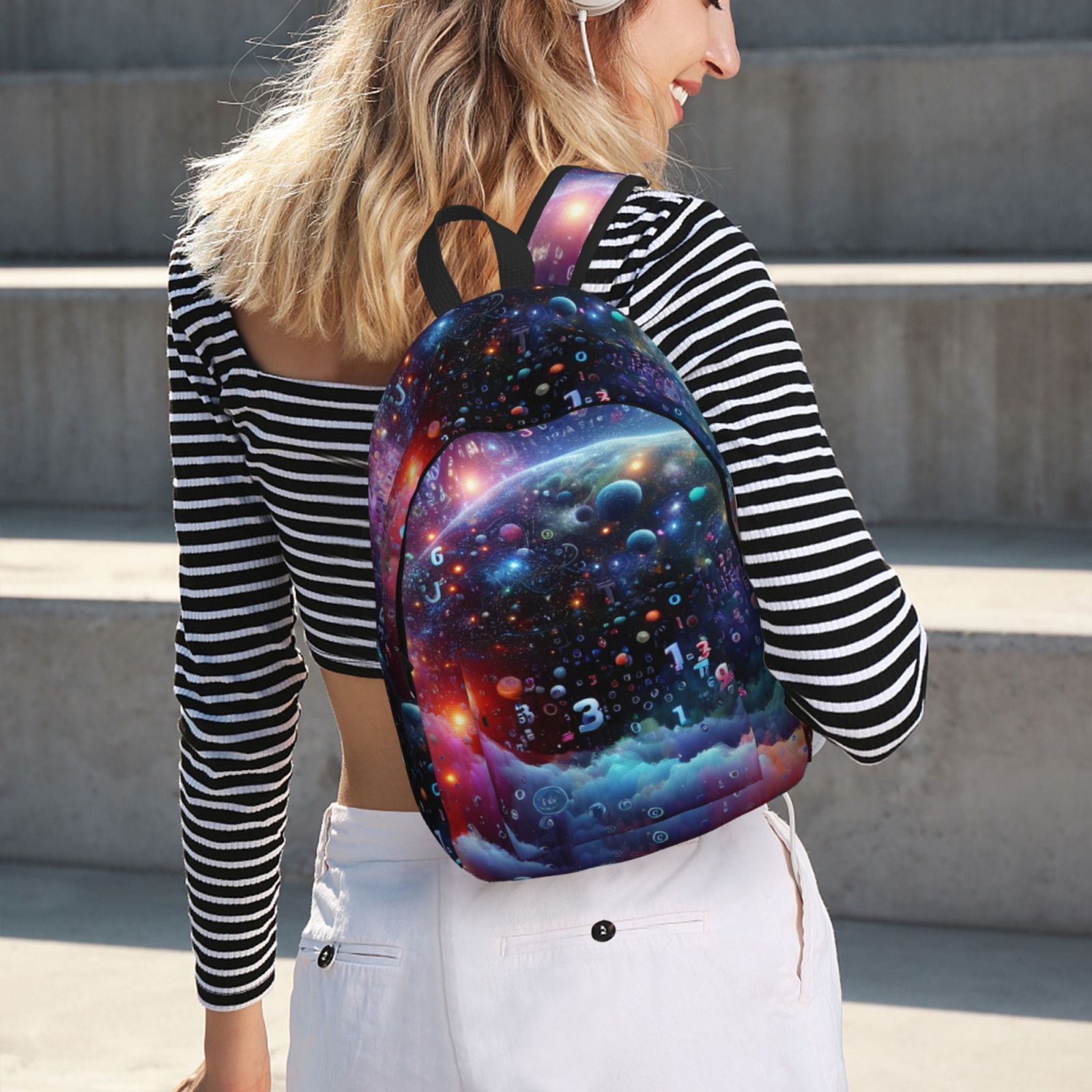 Horeoi Outer Space Floating Numbers And Letters for Canvas Backpack for ...