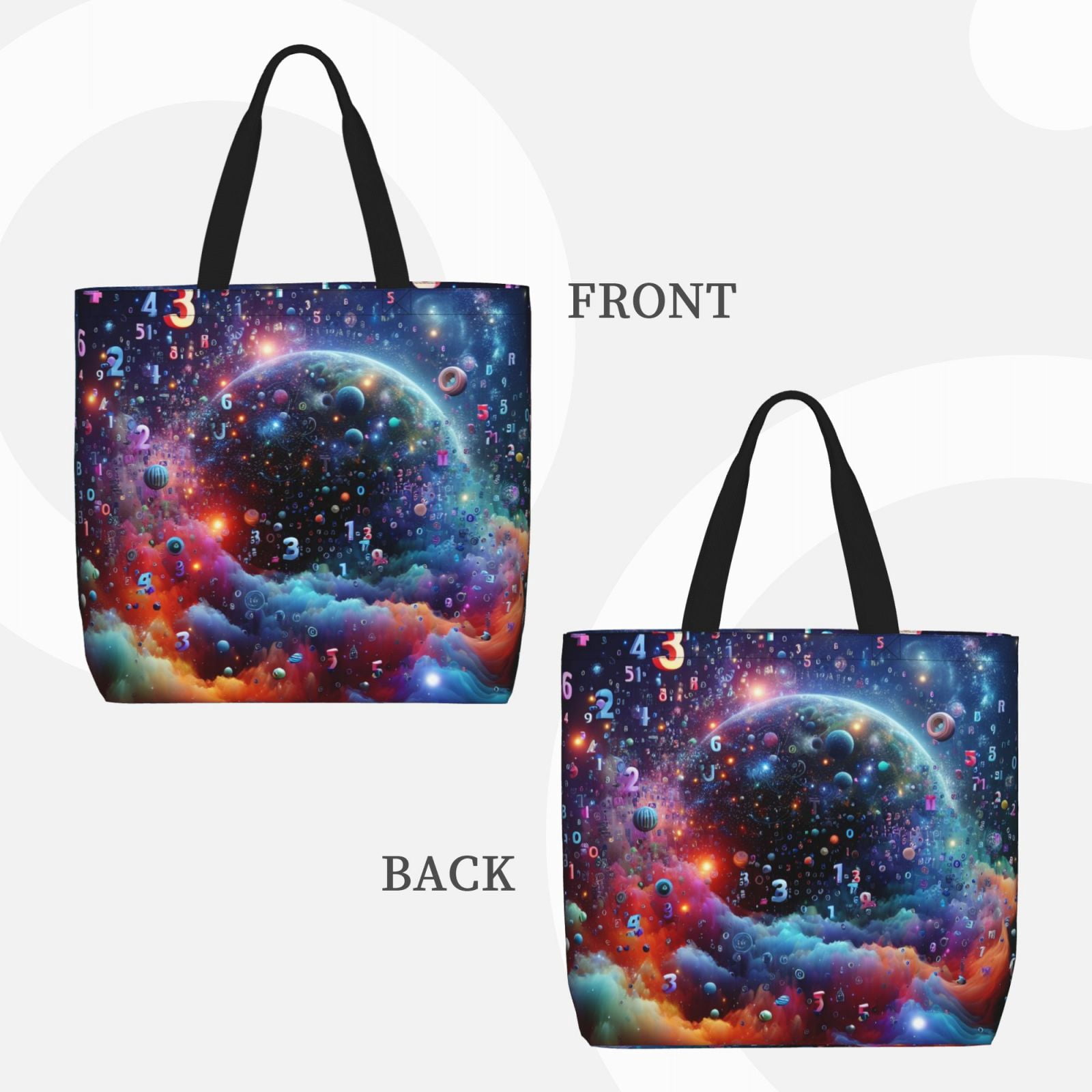 Horeoi Outer Space Floating Numbers And Letters for Reinforced Shoulder ...