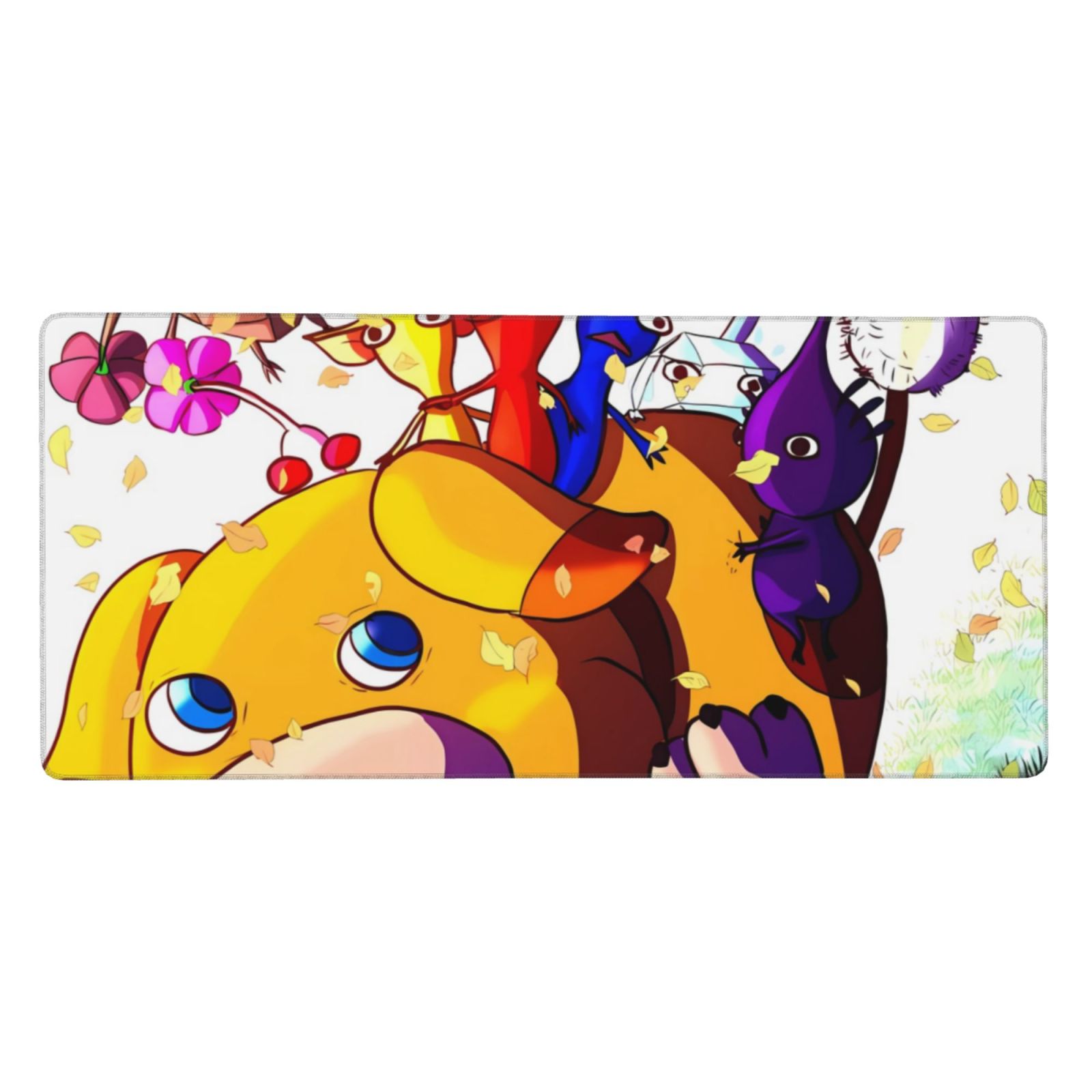Horeoi Pikmin Print Rubber Keyboard Pad Mouse 16x35.5in Wireless Mouse ...