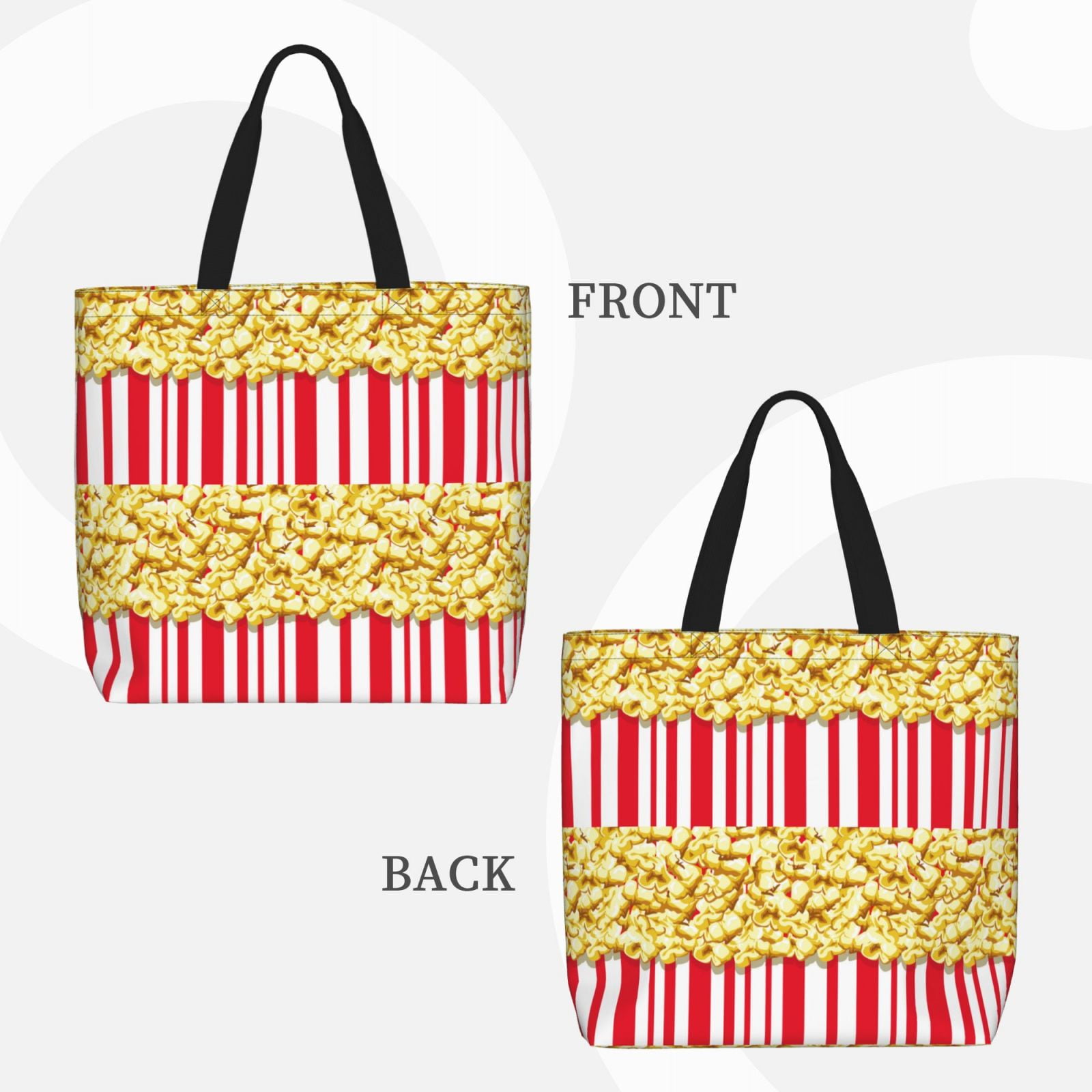 Horeoi Popcorn for Reinforced Shoulder Tote Bag Scratch-Proof Design ...