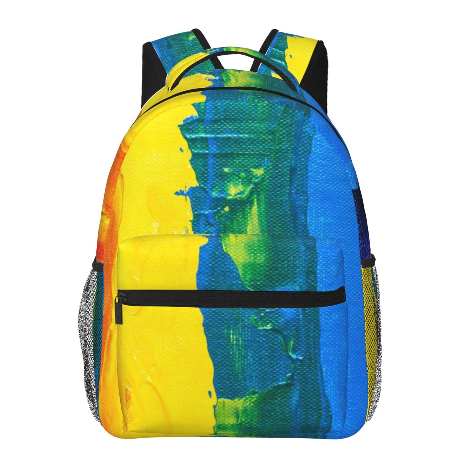 Horeoi Rainbow Colored Print Eco-Friendly Lightweight Student Backpack ...