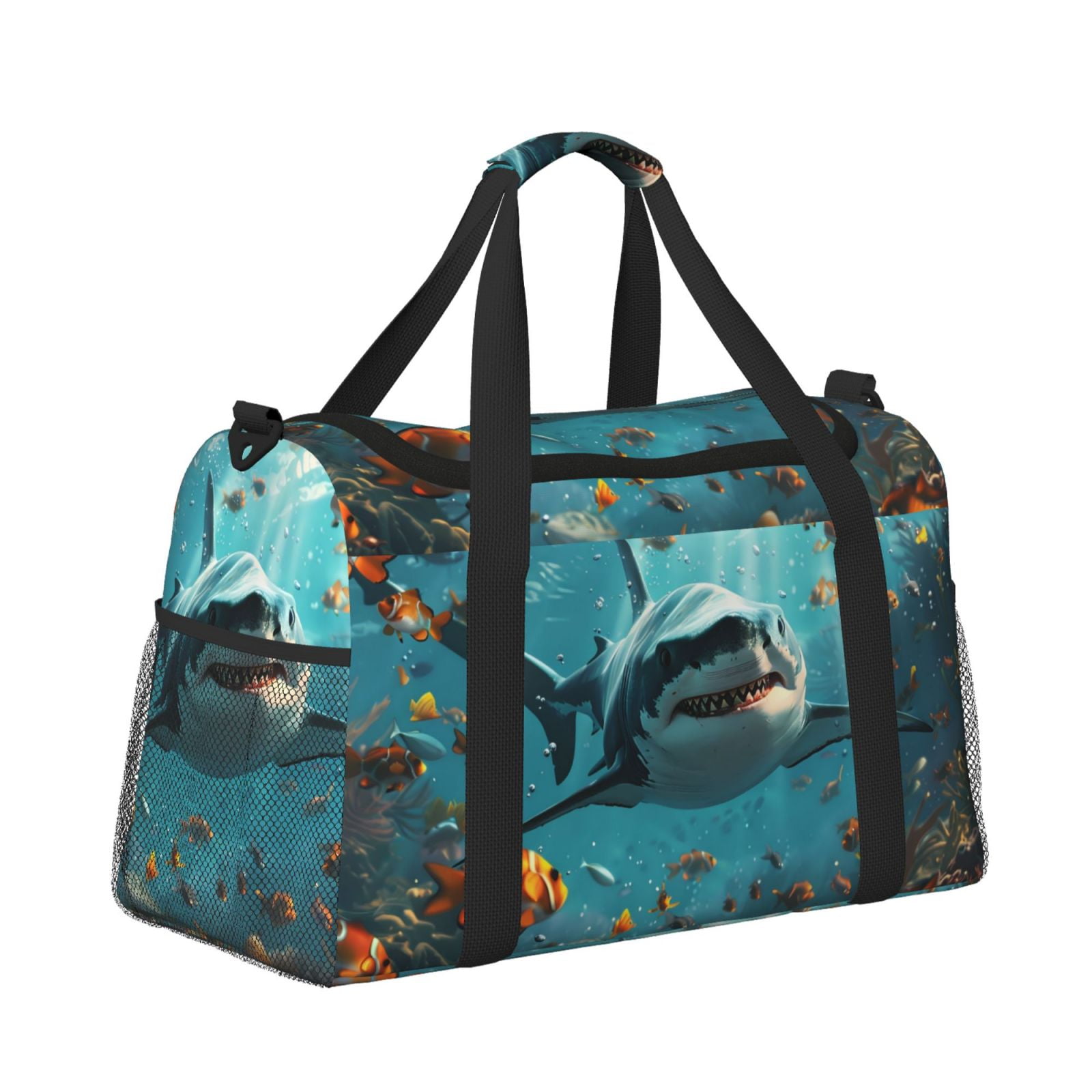 Horeoi Realistic Ocean Shark for Travel Duffle Bag with Adjustable ...