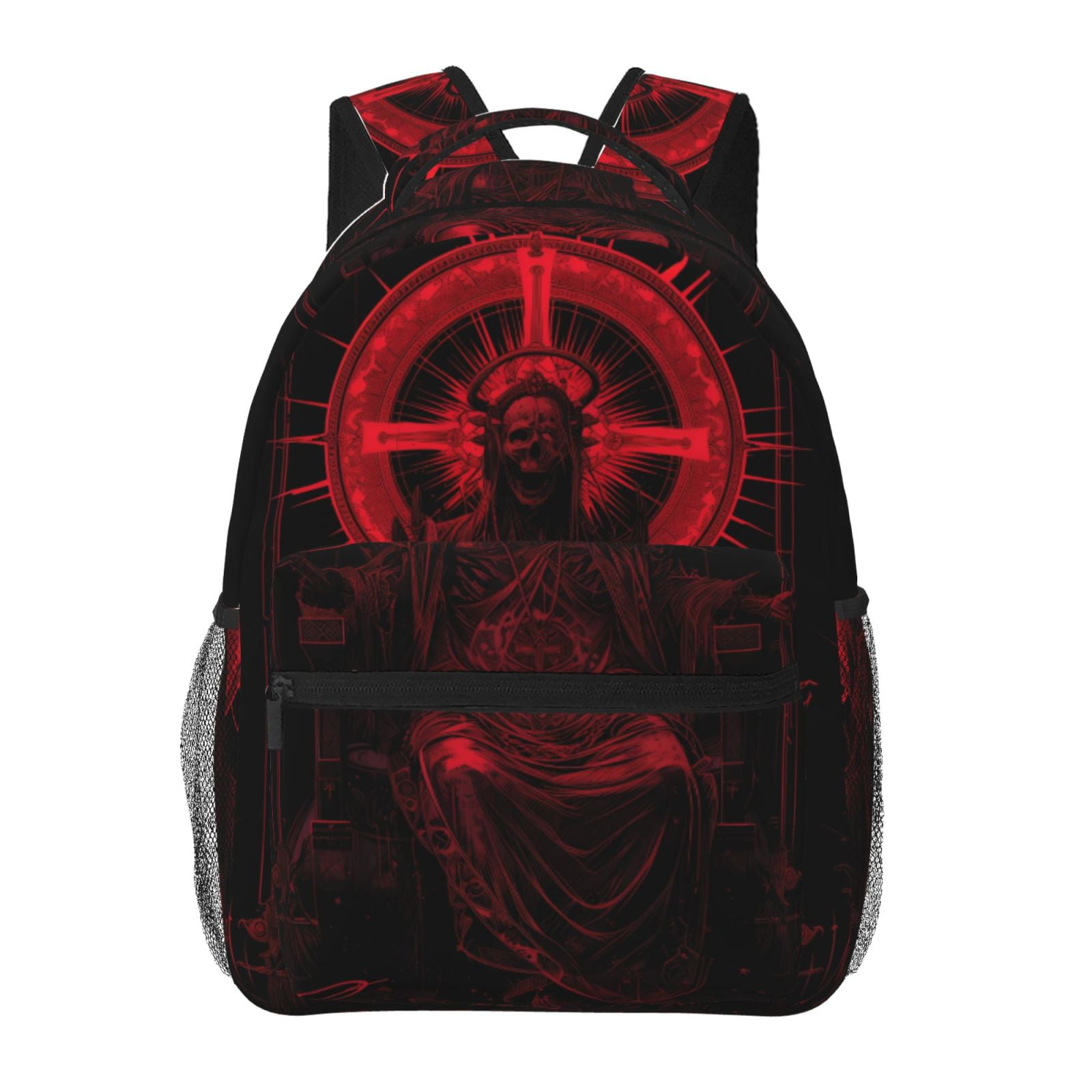 Horeoi Red Gothic Skeleton Throne Print Eco-Friendly Lightweight ...