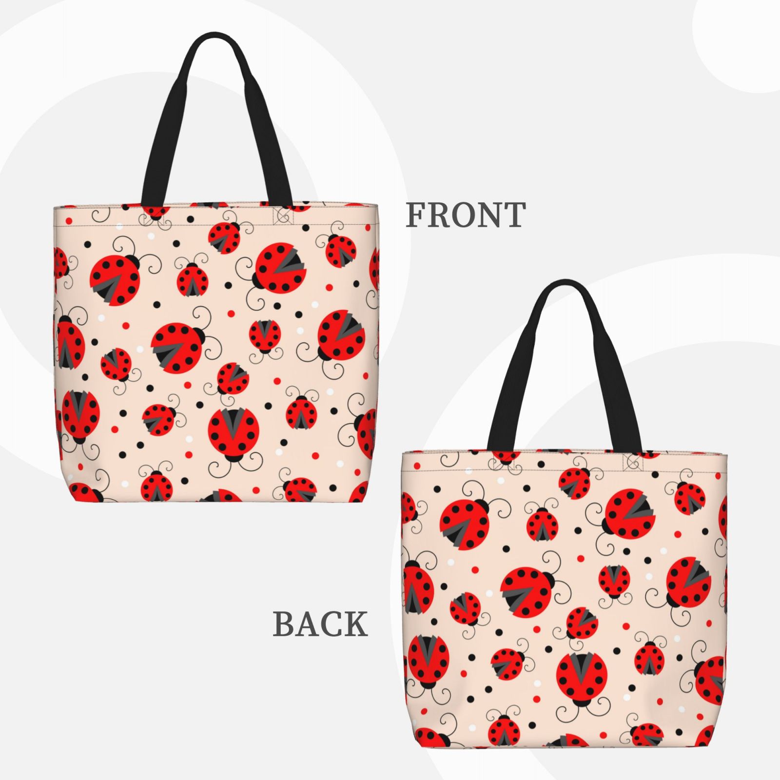 Horeoi Red Ladybug for Reinforced Shoulder Tote Bag Scratch-Proof ...