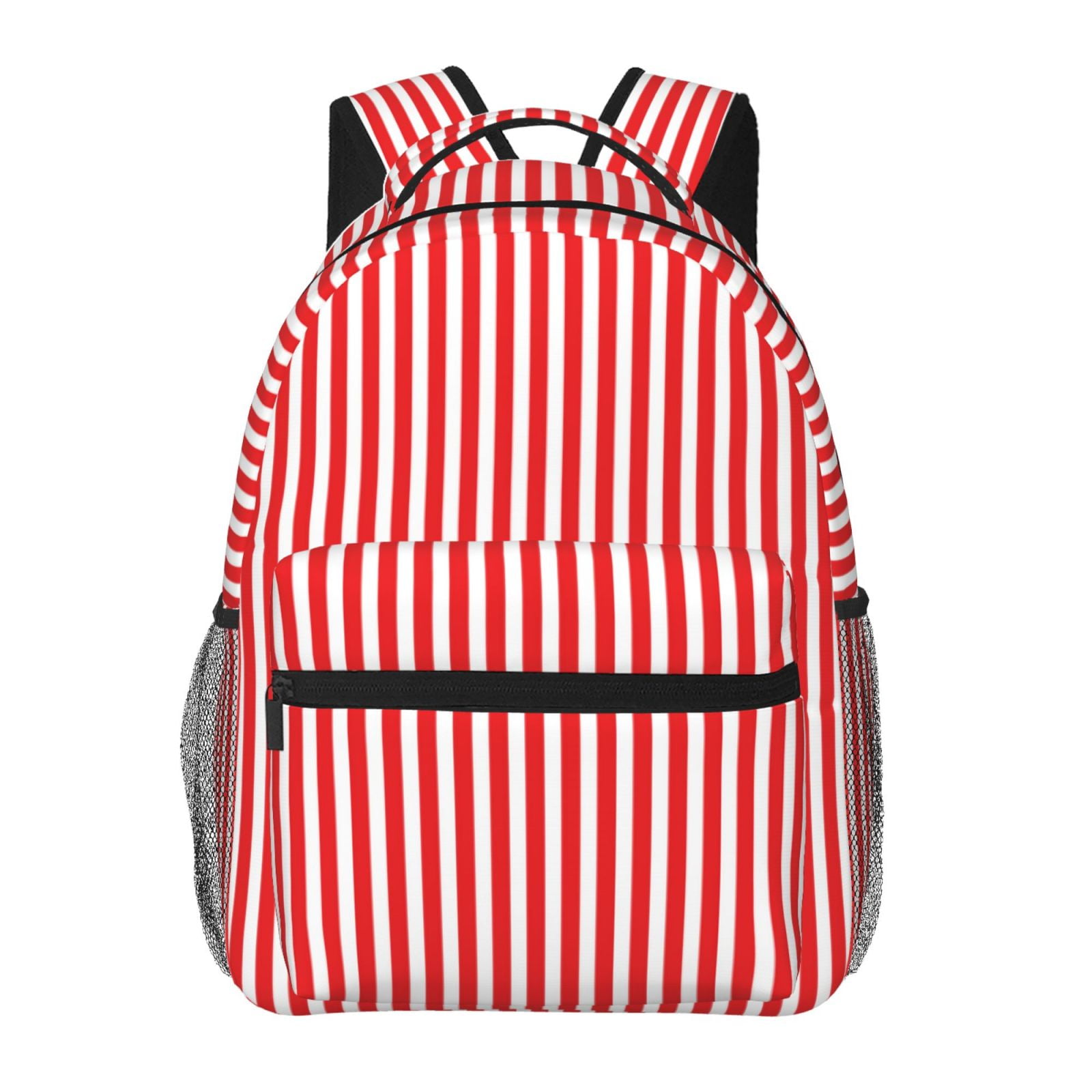 Horeoi Red And White Stripes Print Eco-Friendly Lightweight Student ...