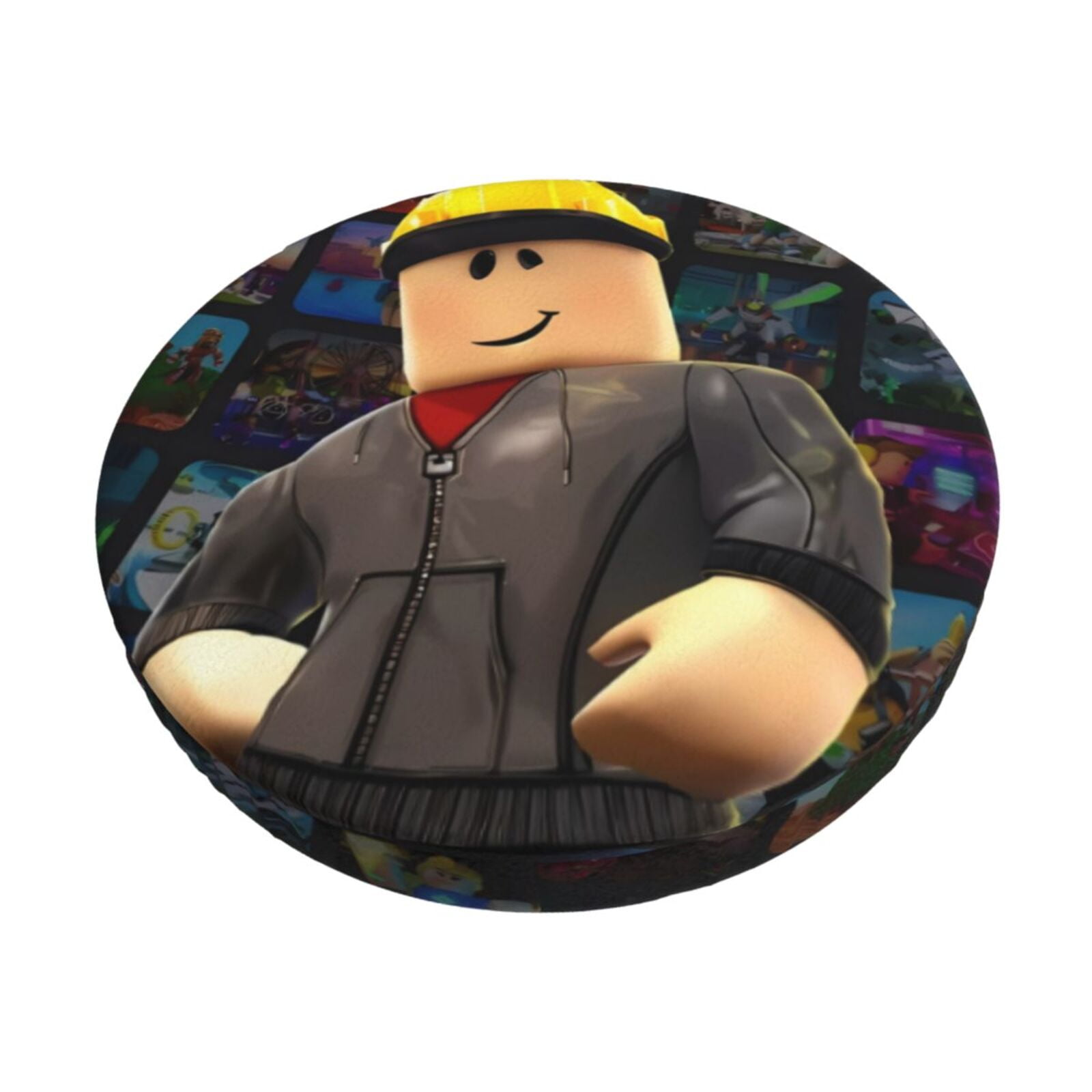 Horeoi Roblox Print Bar Stool Cover Cushion with Elastic Fabric Round ...