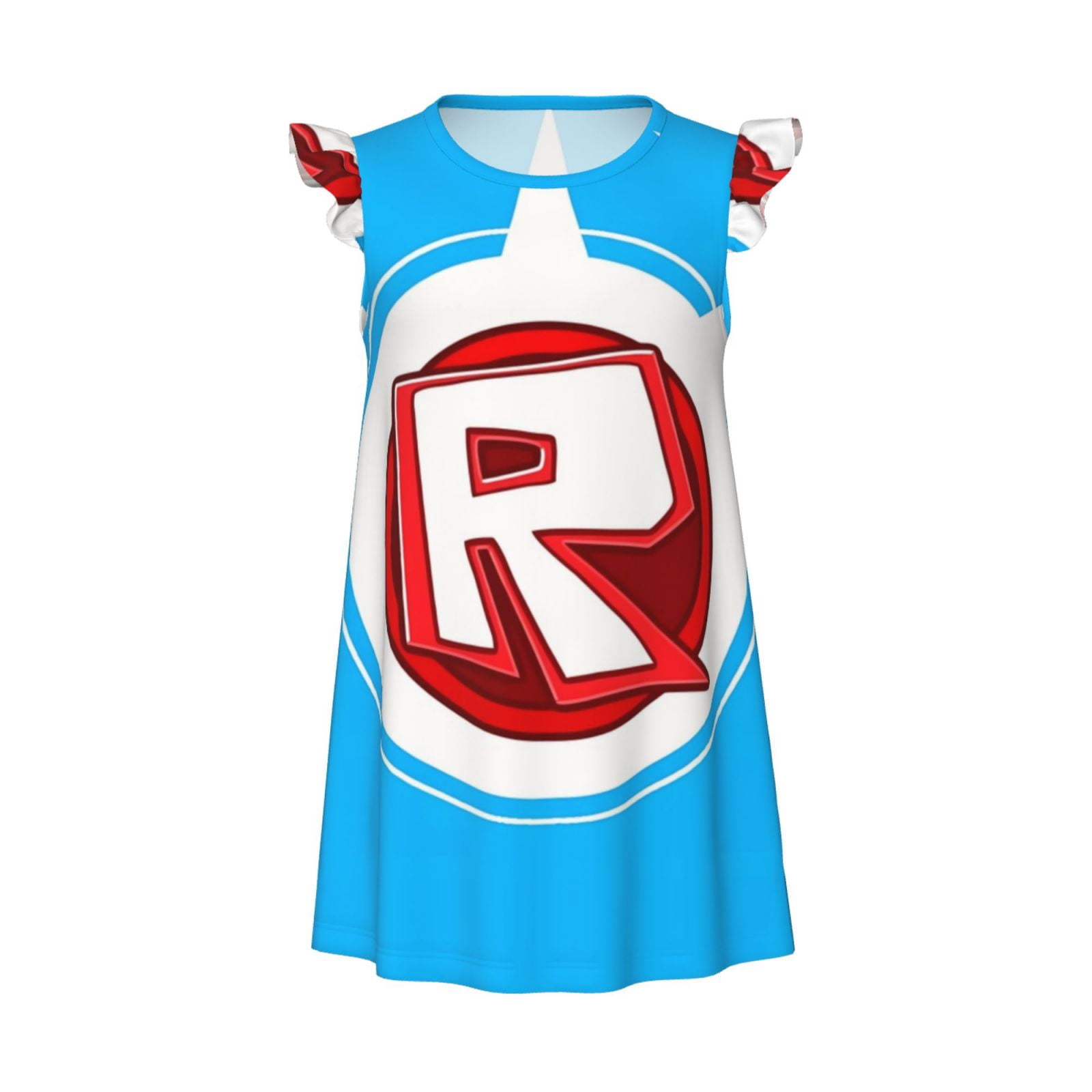 Horeoi Roblox Print Girls Princess Nightgowns Flutter Sleeves Night ...