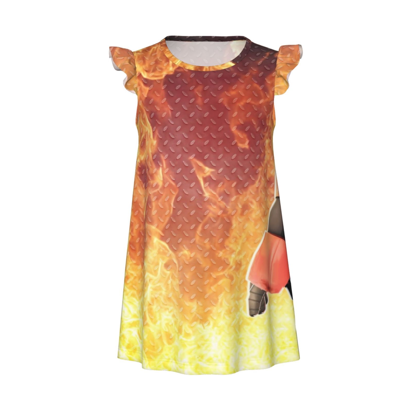 Horeoi Roblox Print Girls Princess Nightgowns Flutter Sleeves Night ...