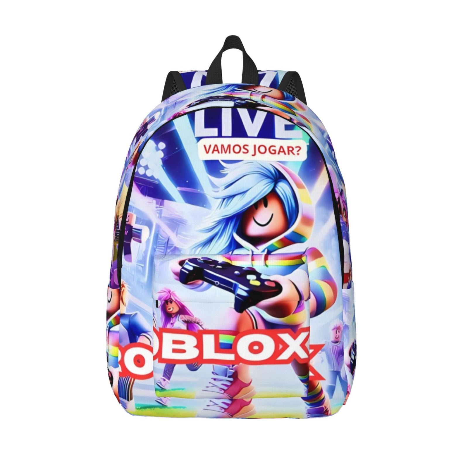 Horeoi Roblox Print Laptop Backpack - Adjustable Shoulder Straps, Water ...