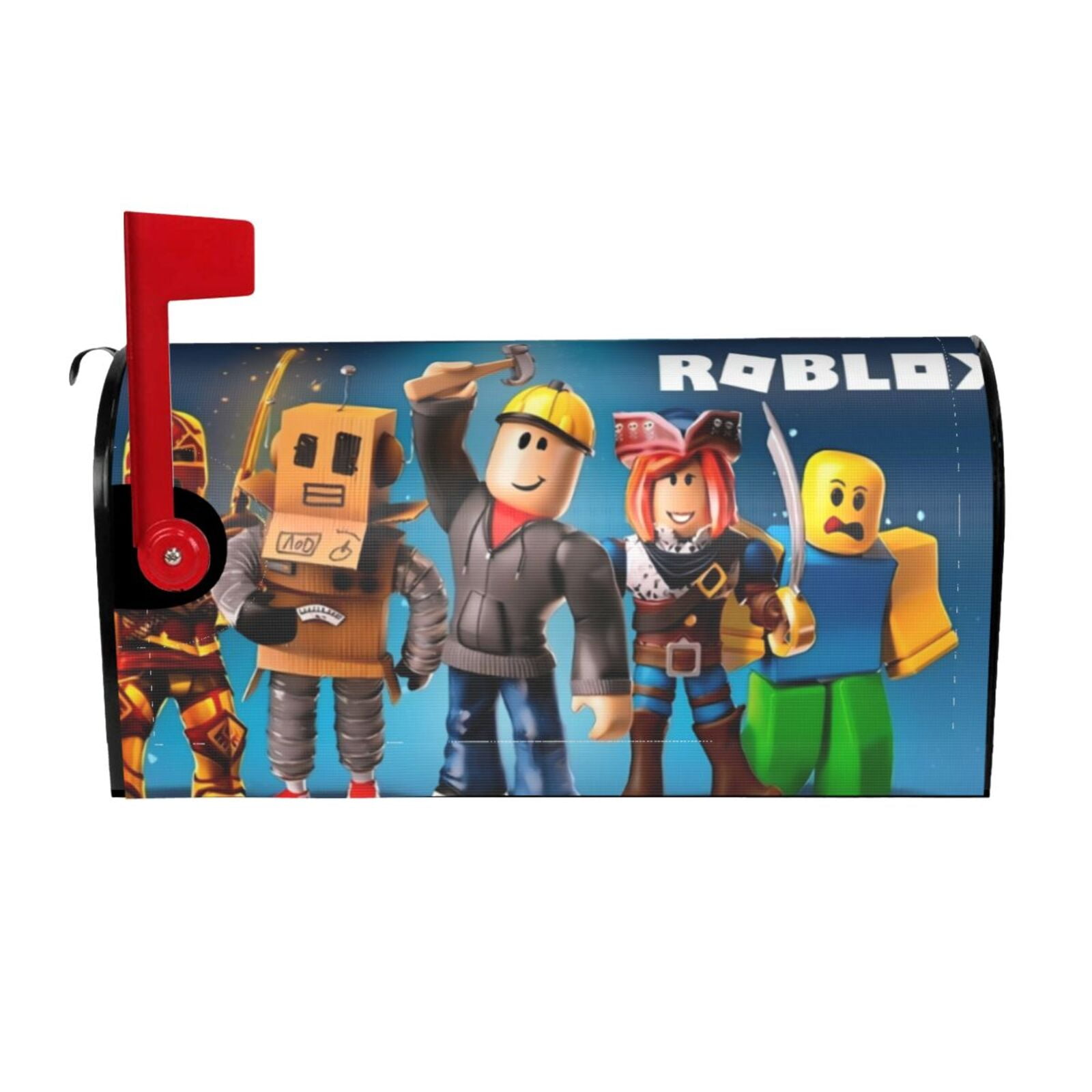 Horeoi Roblox Print Mailbox Cover Winter Magnetic Mailbox for Garden ...
