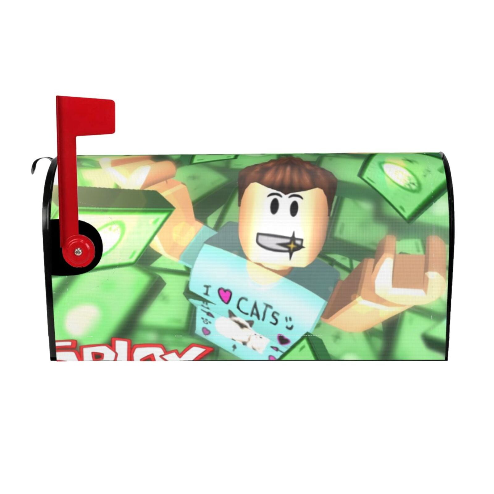 Horeoi Roblox Print Mailbox Cover Winter Magnetic Mailbox for Garden ...