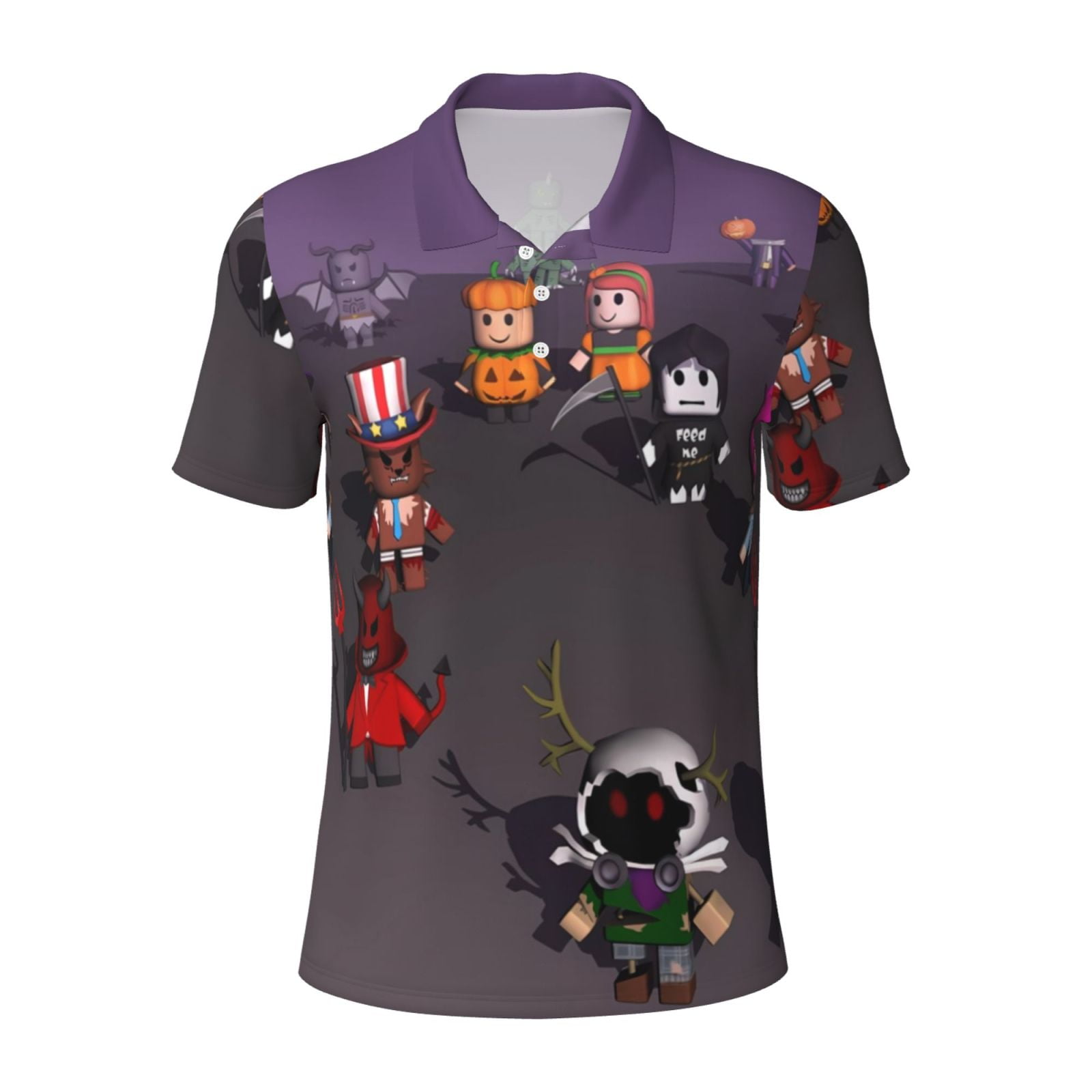 Horeoi Roblox Print Mens Golf Shirt Moisture Wicking Quick-Dry Print ...