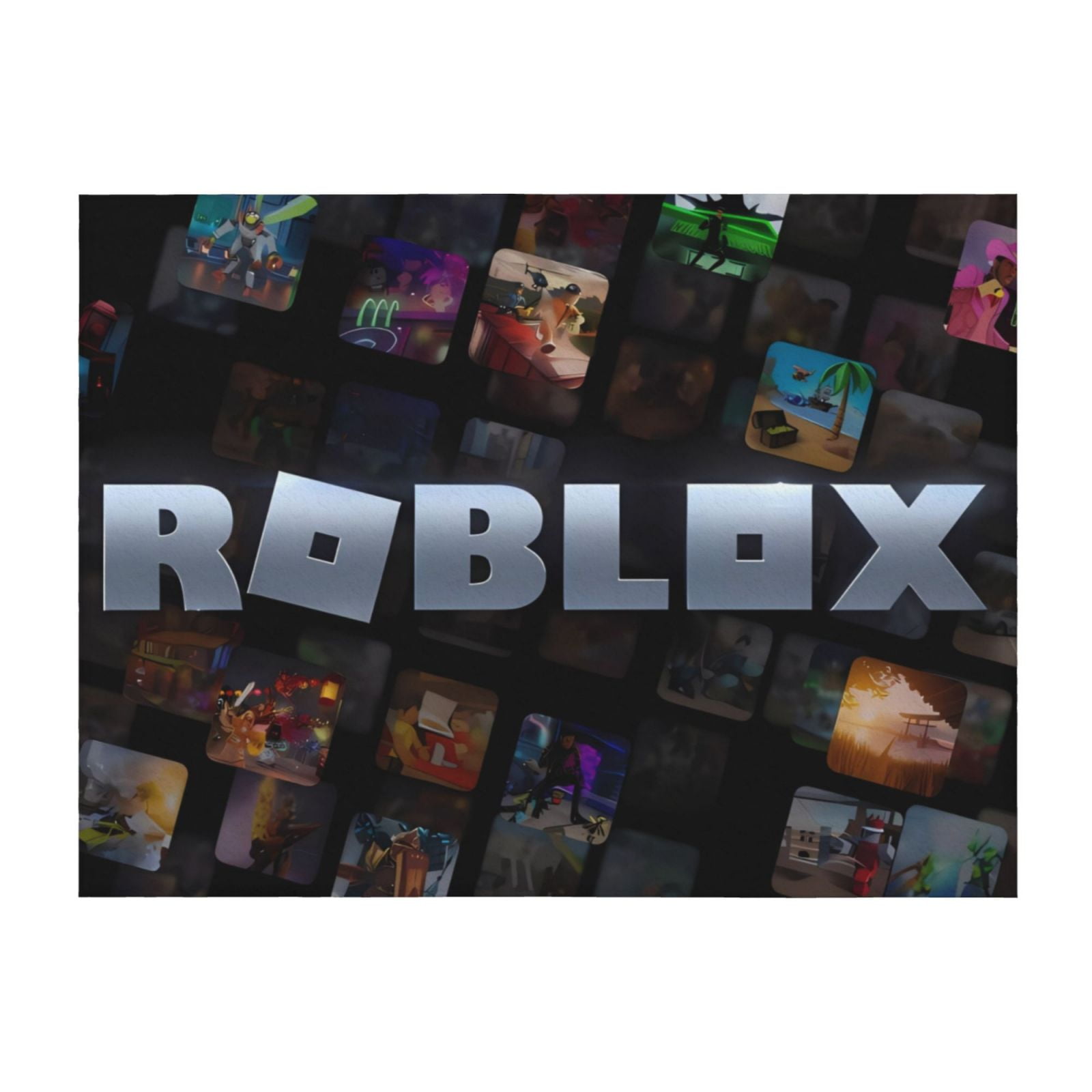 Horeoi Roblox Print Throw Blanket, Super Soft Reversible Cotton Flannel ...