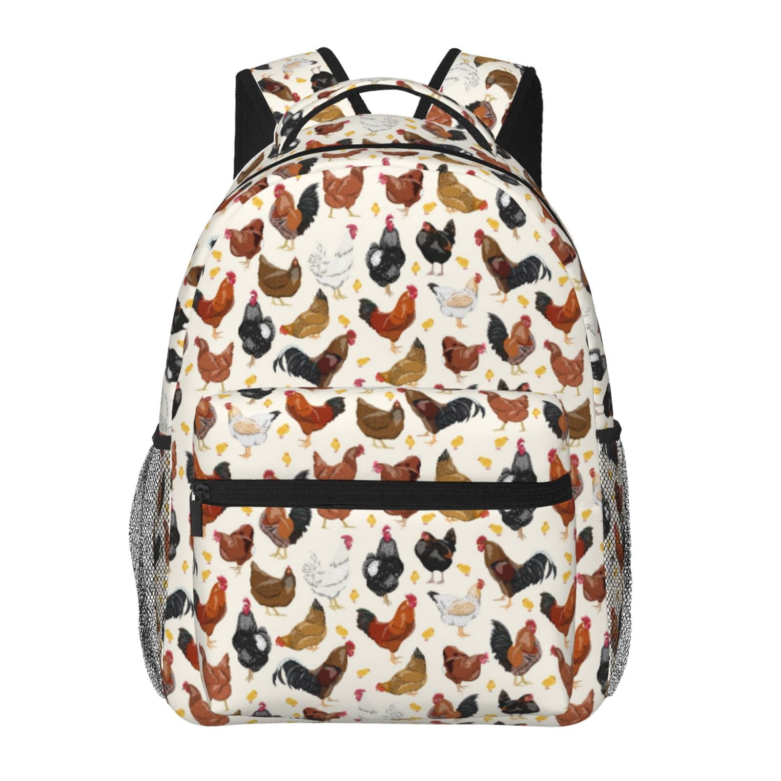 Horeoi Roosters and Chickens Print Eco-Friendly Lightweight Student ...