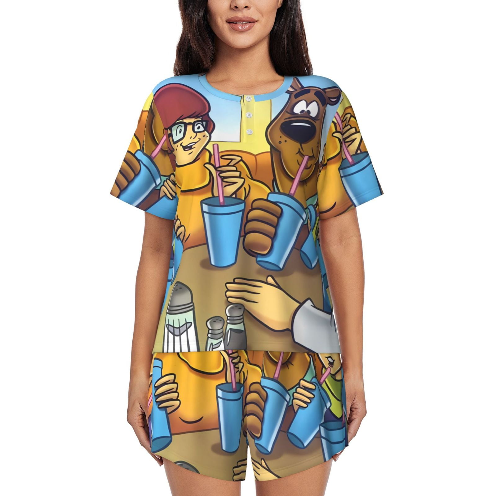 Horeoi Scooby-Doo Print Girls Princess Nightgowns Flutter Sleeves Night ...